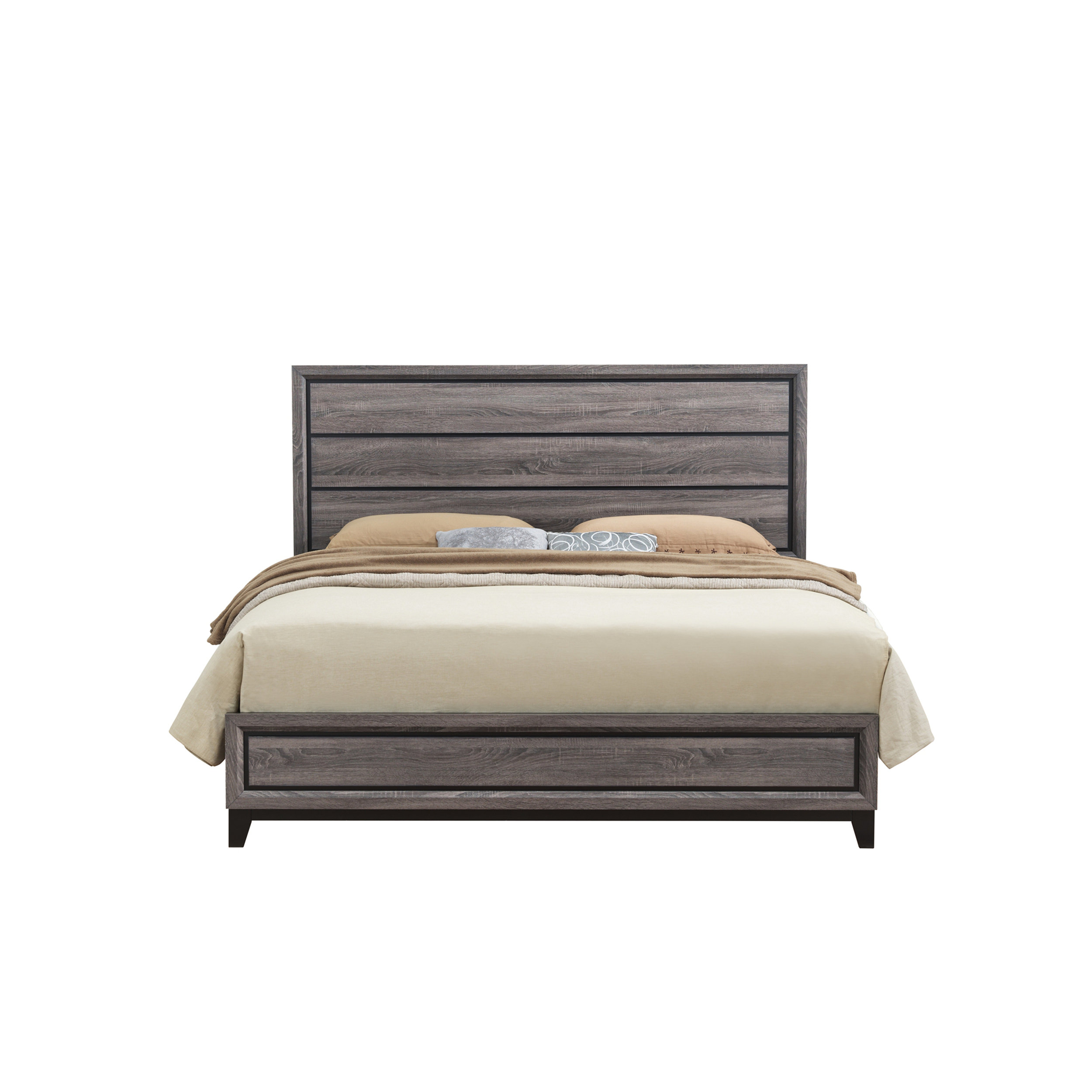 House of Hampton® Mirage Grey Elegant Queen Bed | Wayfair