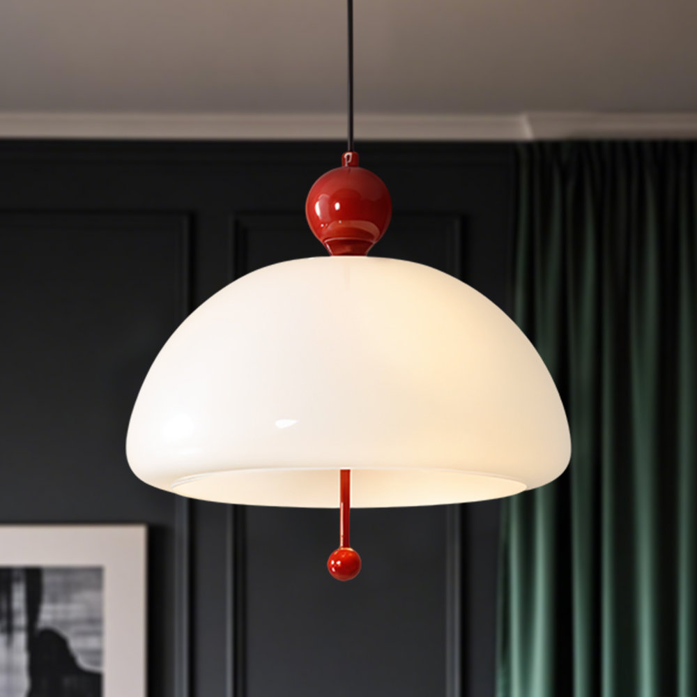 Ivy Bronx Large Glass Pendant Light Mid Century Modern French Style ...