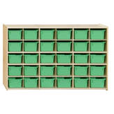 Wood Designs Contender 30 Compartment Cubby with Bins & Reviews | Wayfair