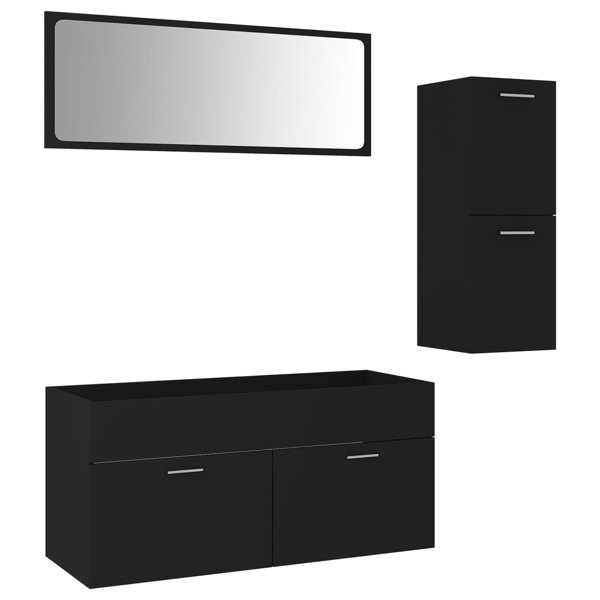 Ebern Designs Asaria 2 Piece 1000mm Bathroom Furniture Suite with ...