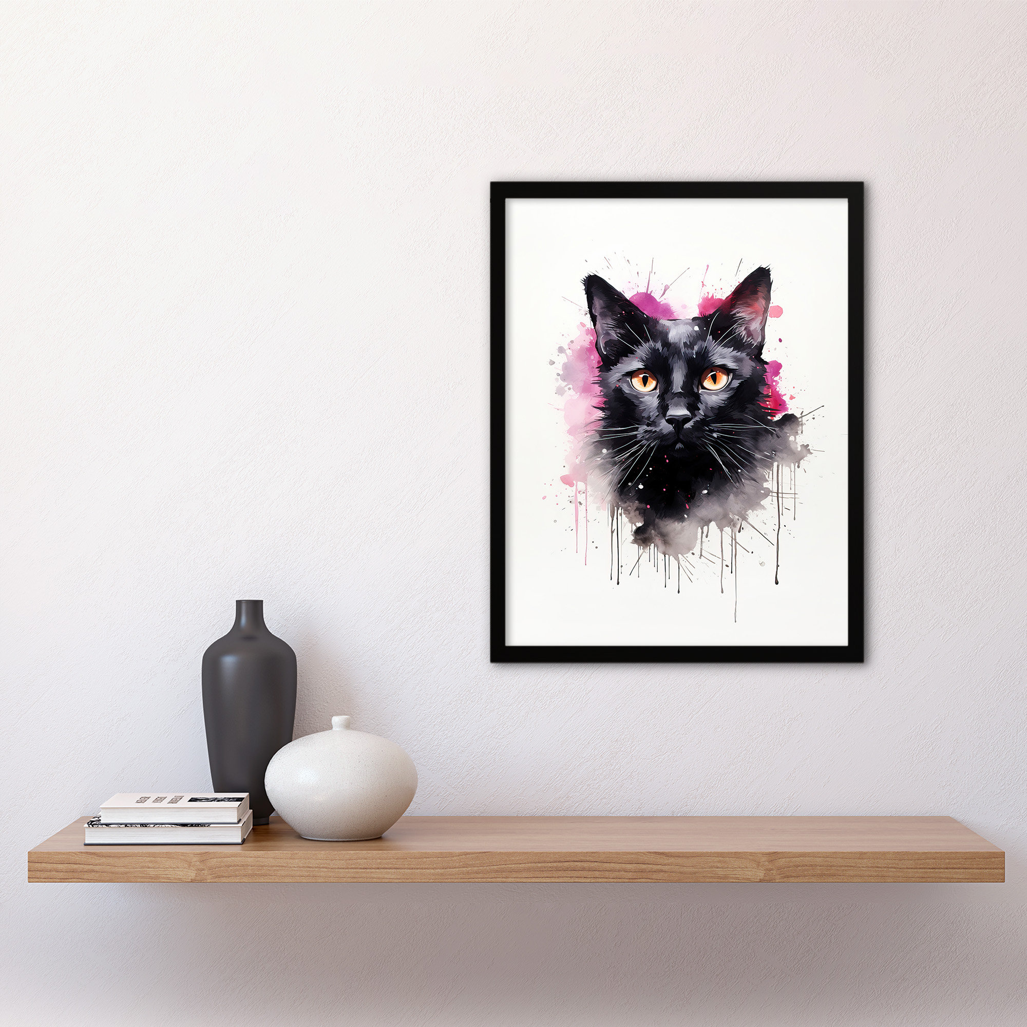 Marlow Home Co. Black Cat - Single Picture Frame Art Prints | Wayfair.co.uk