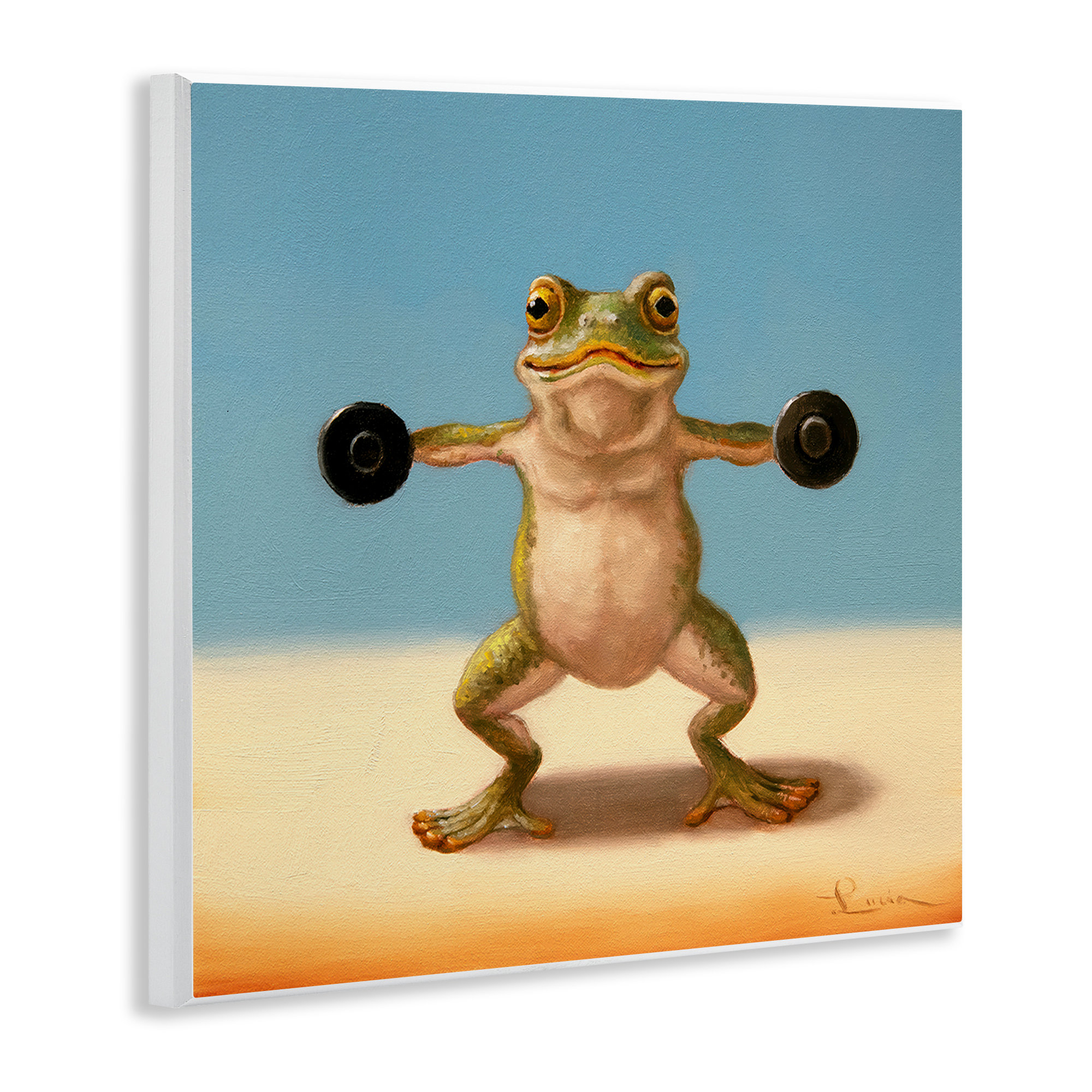 Stupell Industries Exercise Weights Frog Wall Plaque, design by Lucia ...