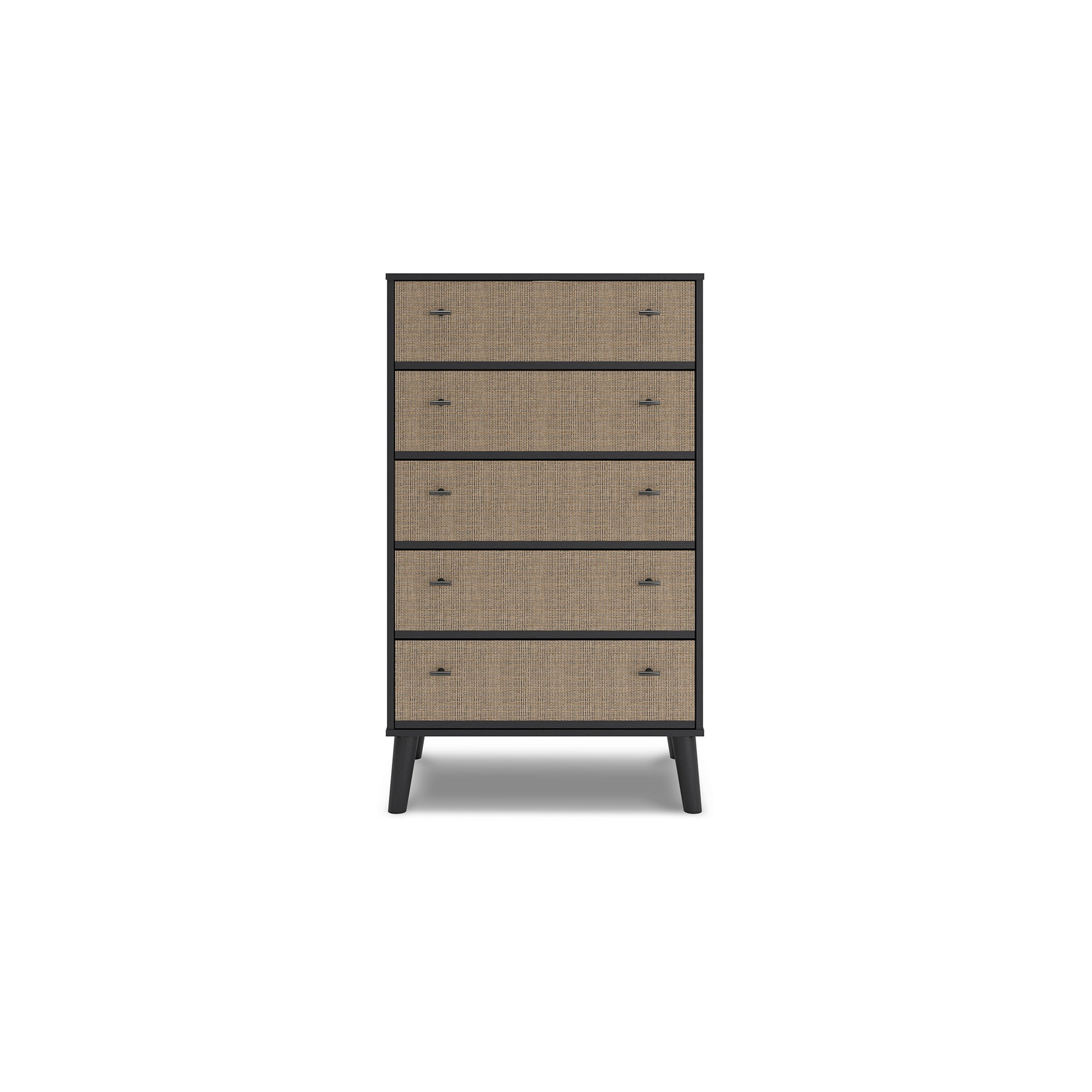 Benjara Hwan Tall Dresser Chest With 5 Drawers, Splayed Legs, Matte ...