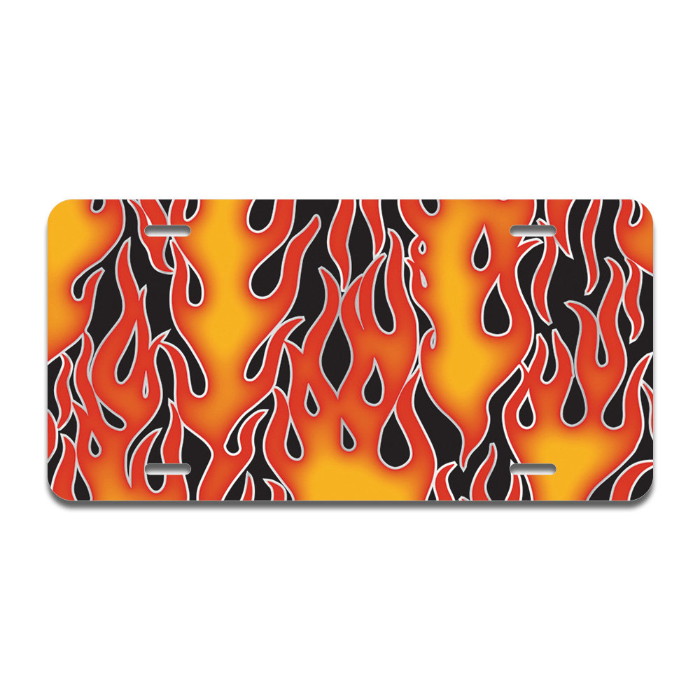 SignMission Hot Flames Aluminum Plate Frame | Wayfair
