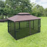 Hokku Designs Outdoor Patio 13X10 Gazebo With Rust- Frame And Mesh ...