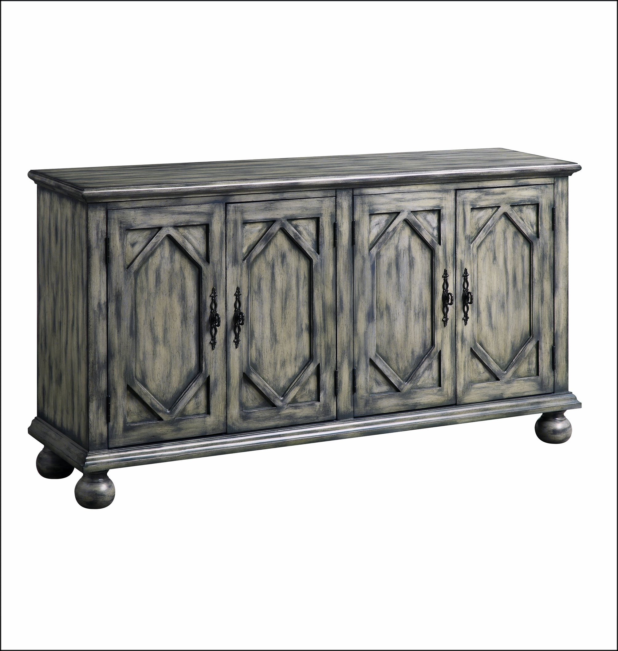 Ophelia & Co. Pavan Rustic Gray Finish Console Cabinet | Wayfair