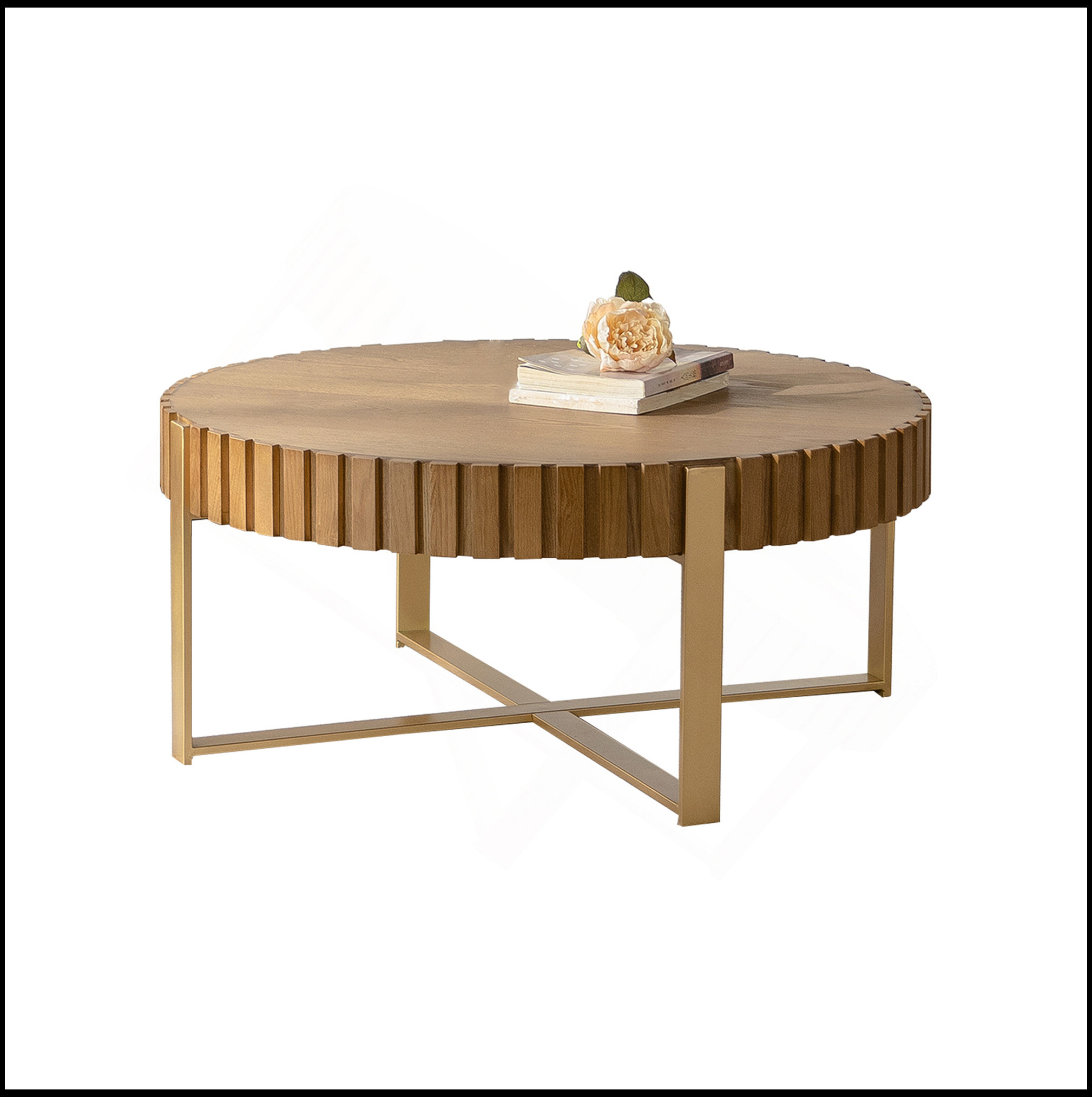 Everly Quinn Exquisite Handcrafted Wooden Coffee Table With Sturdy ...