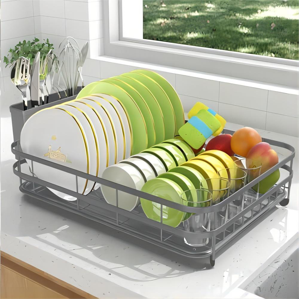FEIYAN Dish Drying Rack, Compact Dish Rack For Kitchen Counter, Dish ...
