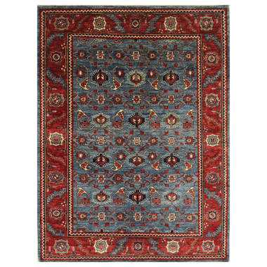 Bokara Rug Co., Inc. Aryana Handwoven High-Quality Red/Blue/Ivory Area ...
