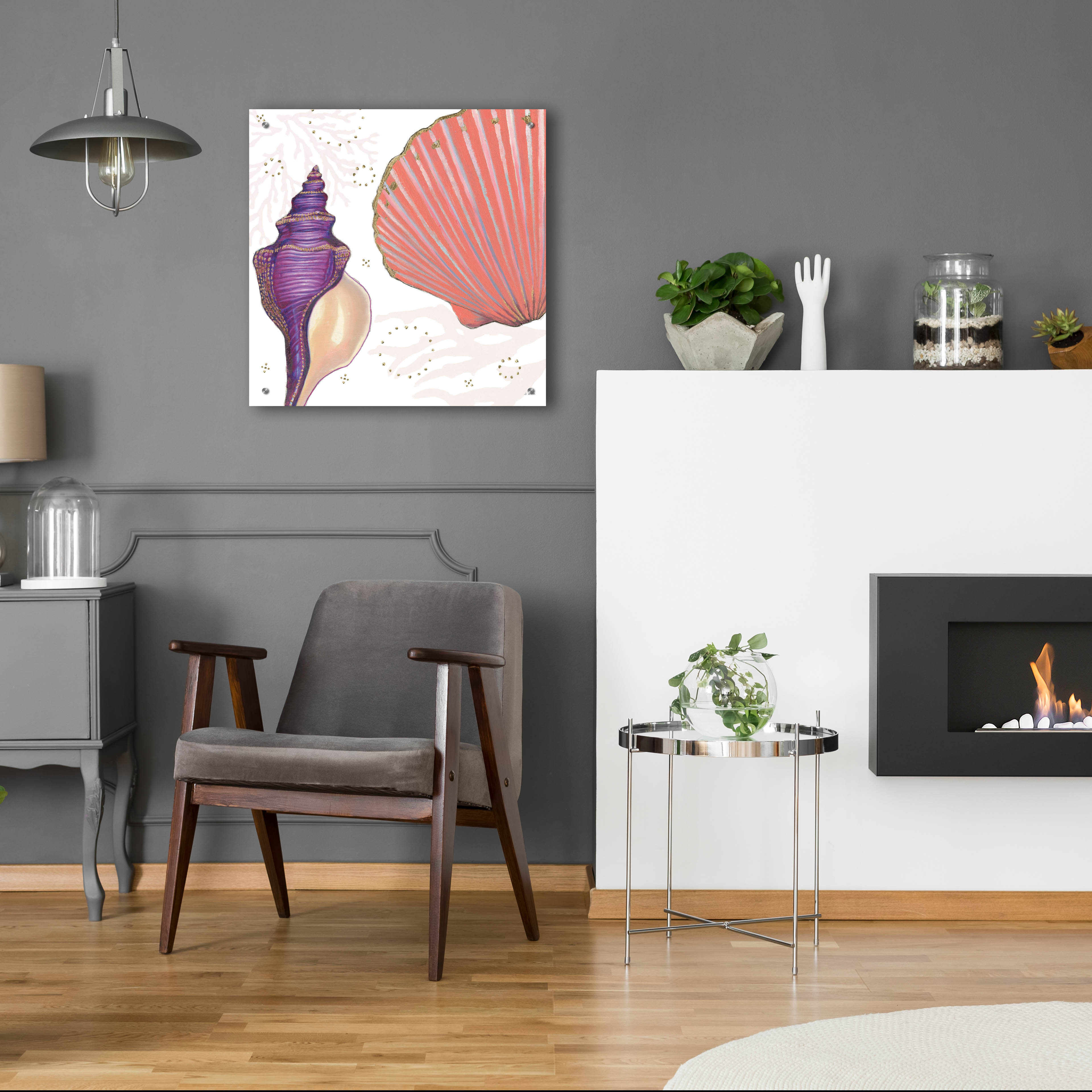 Rosecliff Heights 'Shimmering Shells 1' by James Wiens Acrylic Glass ...