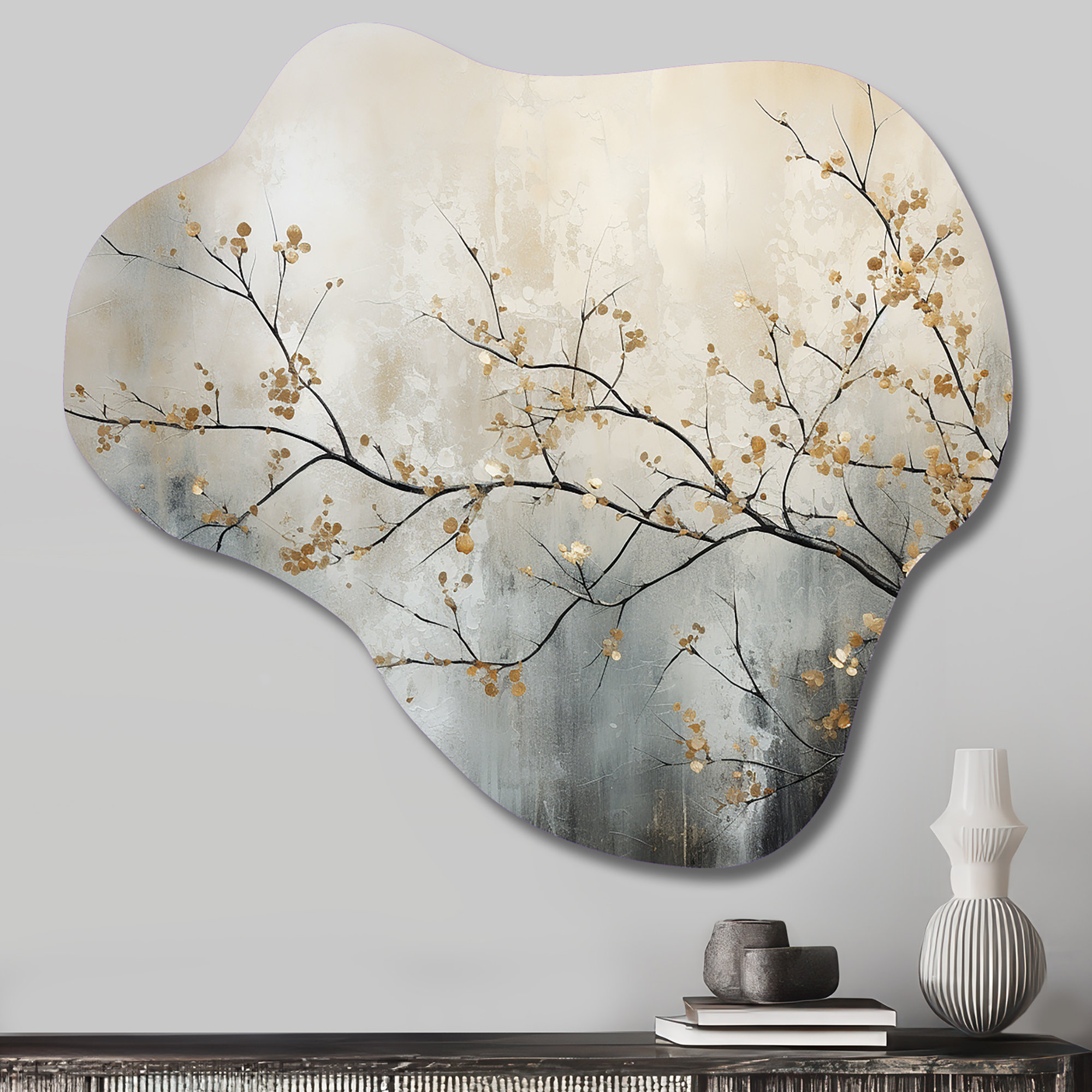 Design Art Tree Monochrome Ethereal Reverie I - Asymmetrical Tree ...