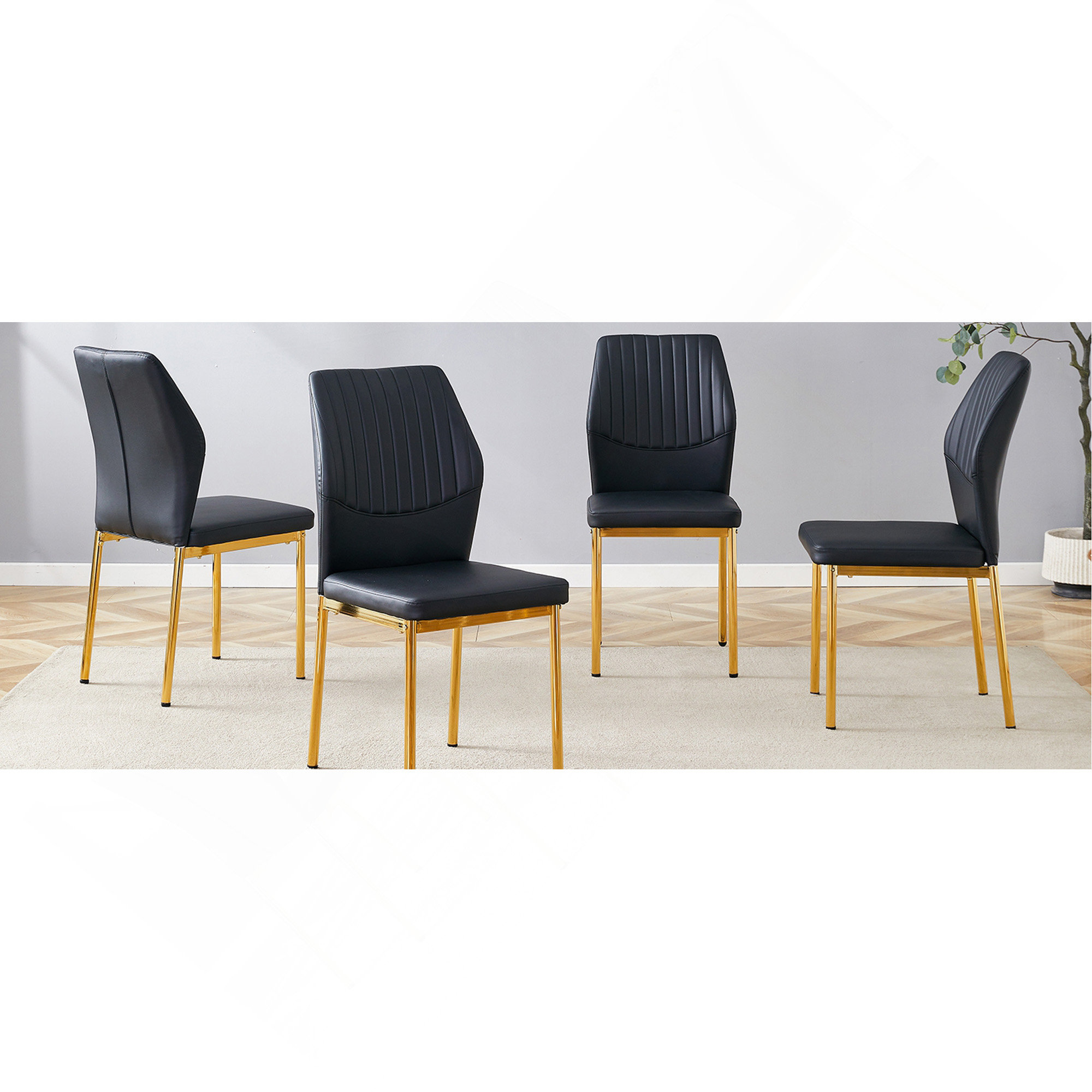 Hokku Designs Luxury Simple Chair - PU Material High Resilience Dining ...