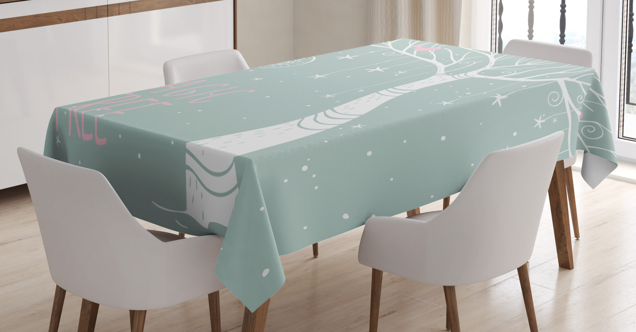 East Urban Home Ambesonne Magic Tablecloth, Magic Plant With Stars And ...