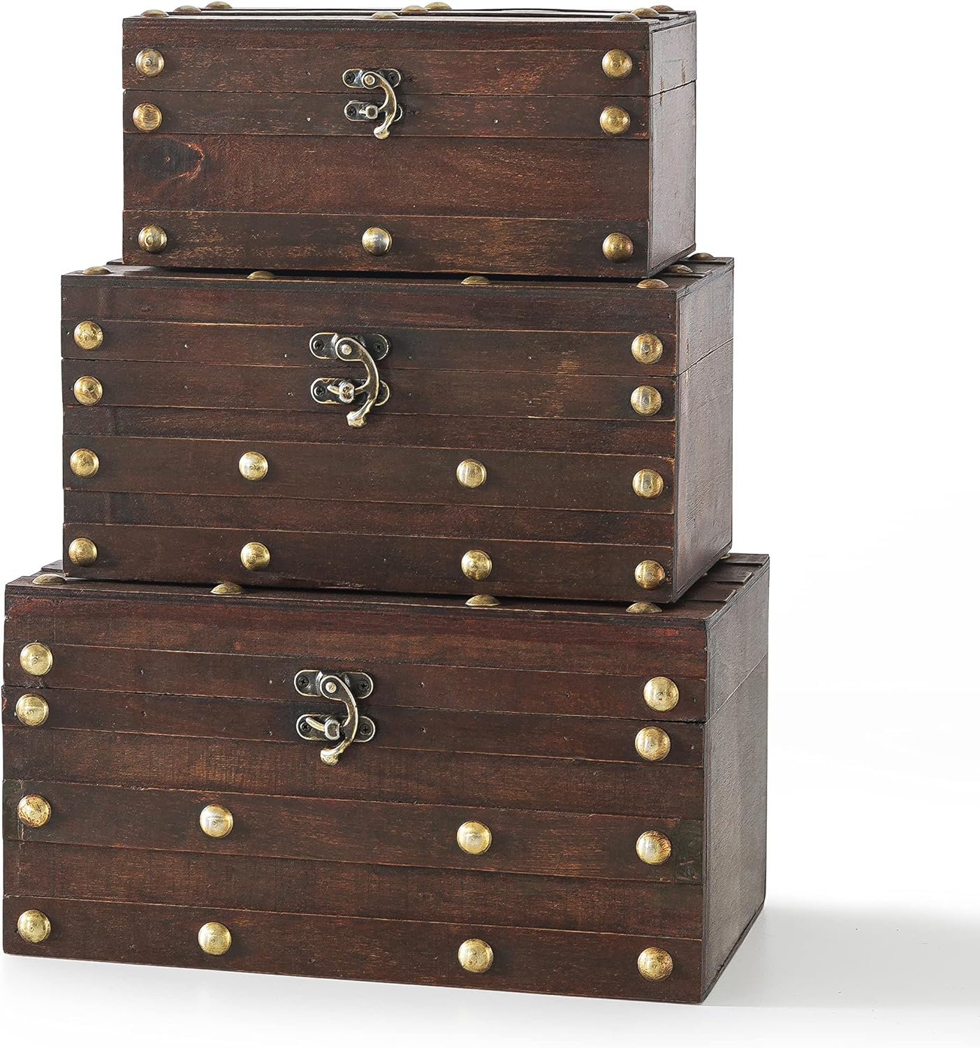 Ophelia & Co. Monahan Decorative Keepsake Chest - Set Of 3, Wooden ...