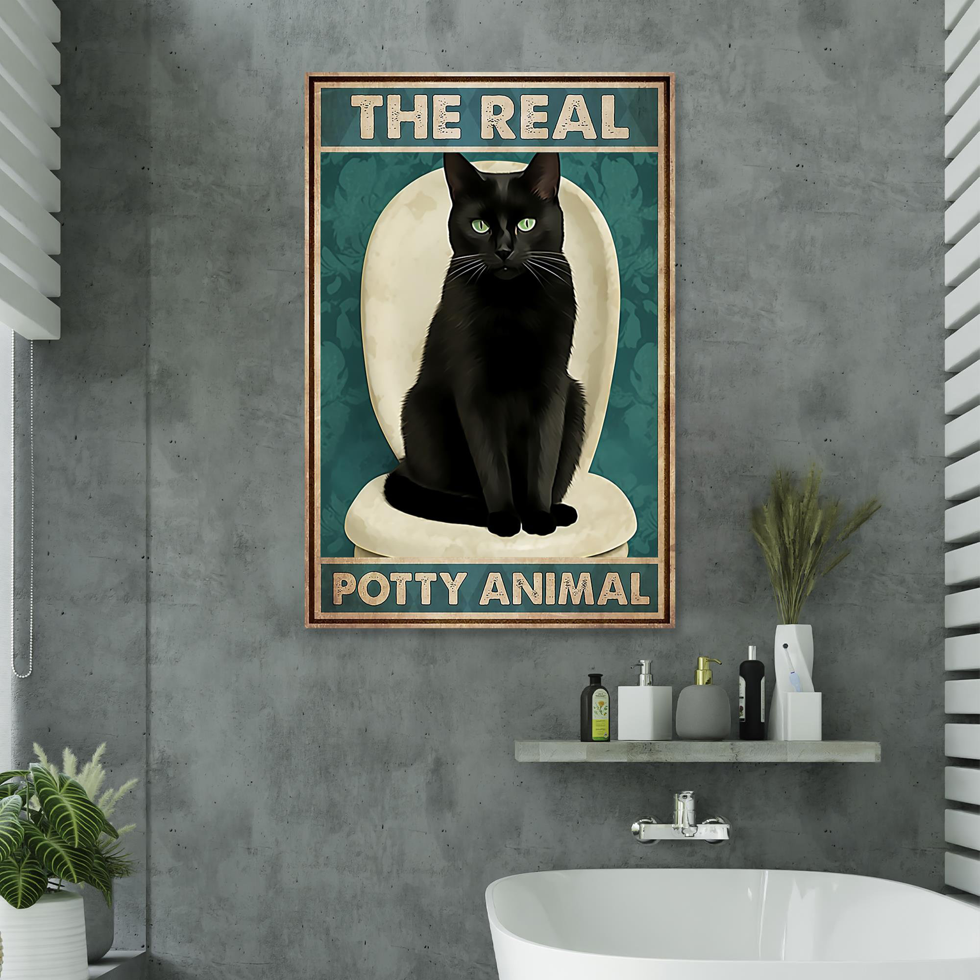 Trinx Black Cat The Real Potty Animal - 1 Piece Rectangl " Black Cat ...