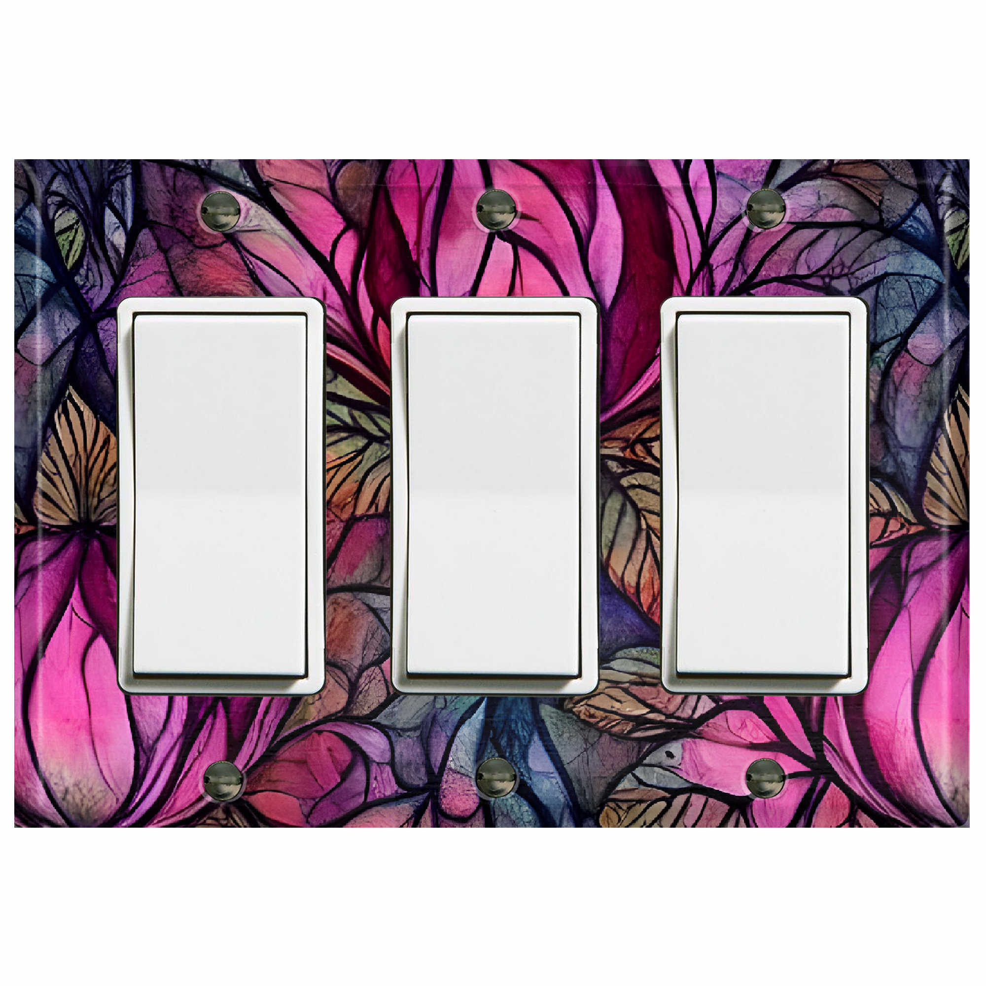 WorldAcc Dark Flower Roses Nature Themed 3 - Gang Rocker Standard Wall ...