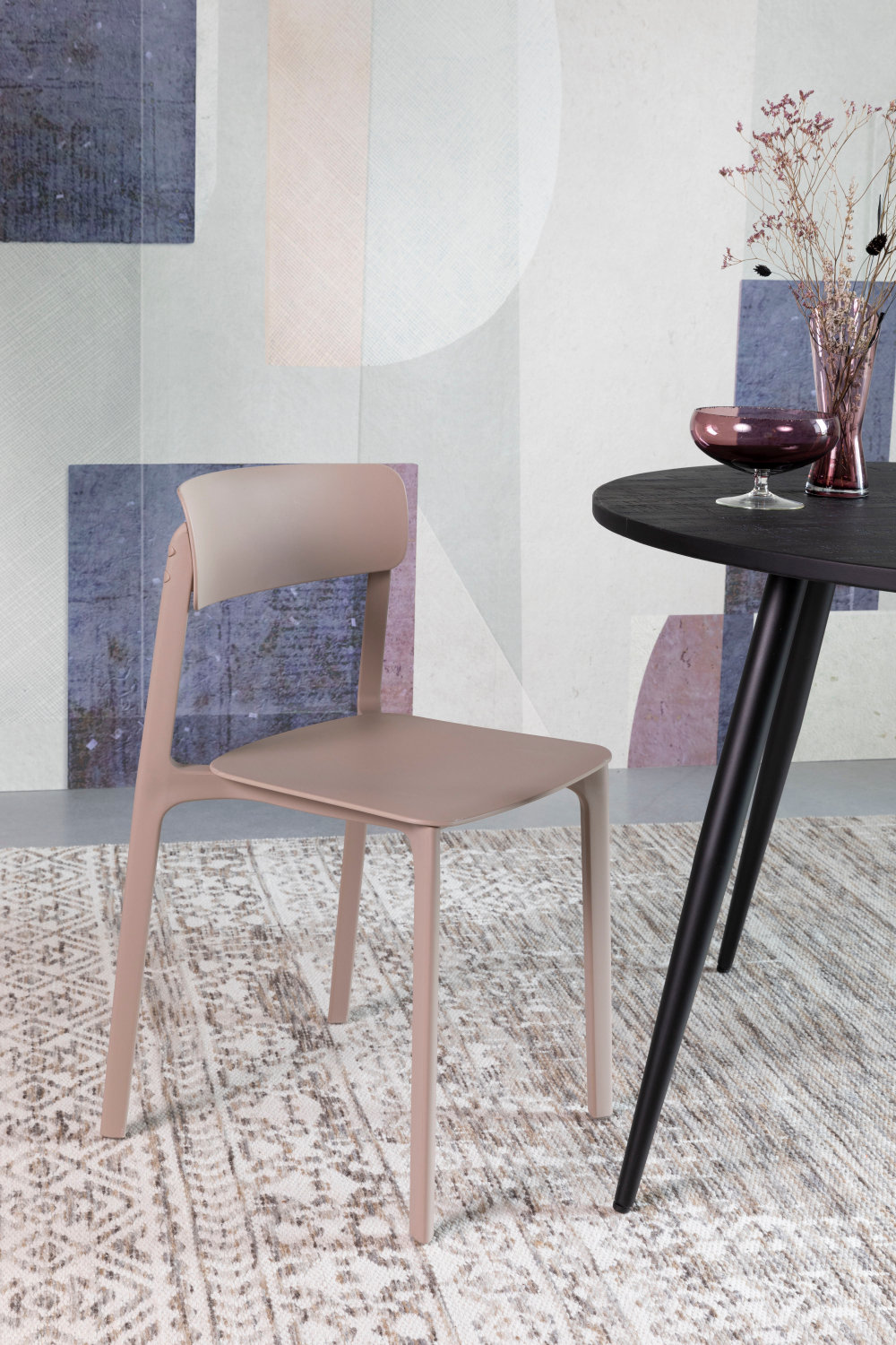 Luxury Furnitures Clive Dining Chair Stacking Side Chair in Brown | Wayfair