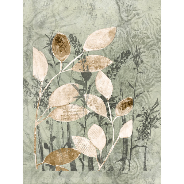 Wildon Home® Greige Plants On Canvas Print - Wayfair Canada