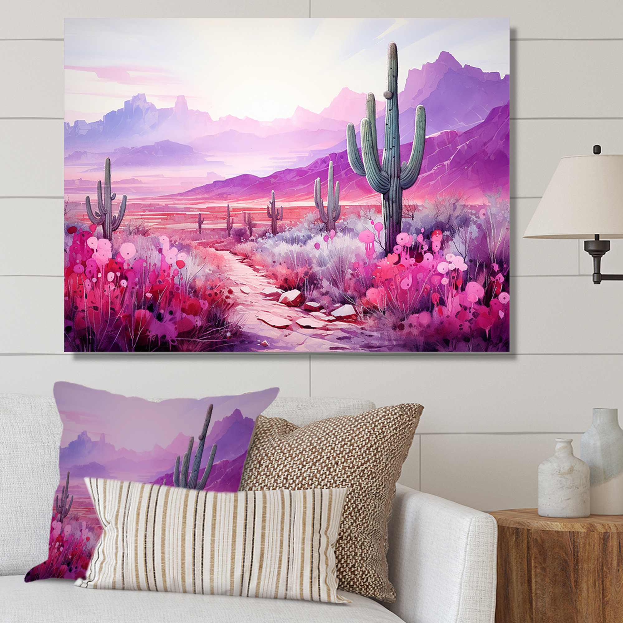 Union Rustic Cactus Magenta Mirage On Canvas Print - Wayfair Canada