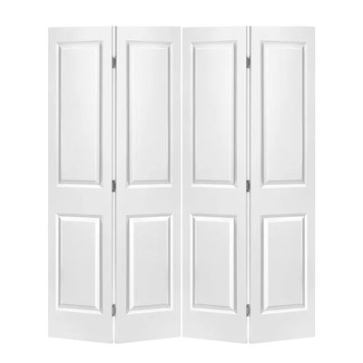 Calhome Paneled MDF Composite Double Bifold with Installation Hardware ...