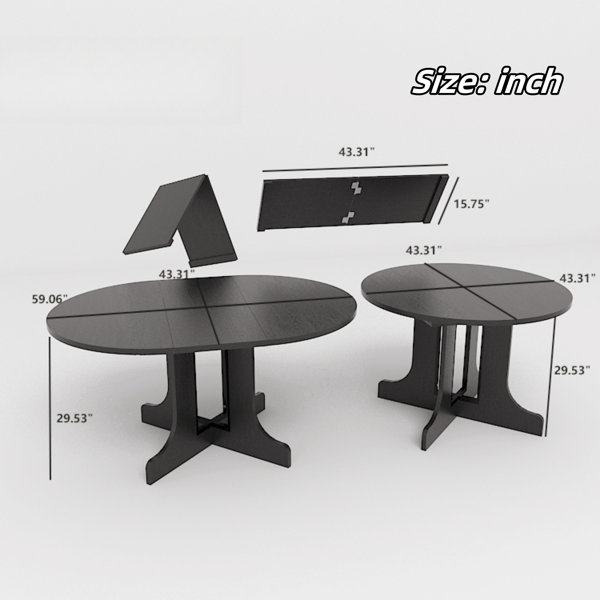 Winston Porter Expandable Oval Dining Table With Removable Leaf Trestle ...