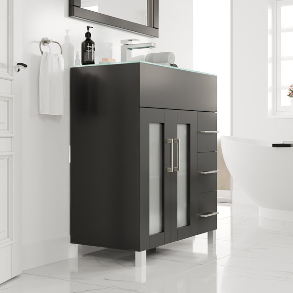 Wrought Studio™ Litts 32"W X 21"D Espresso Bathroom Vanity With Light ...