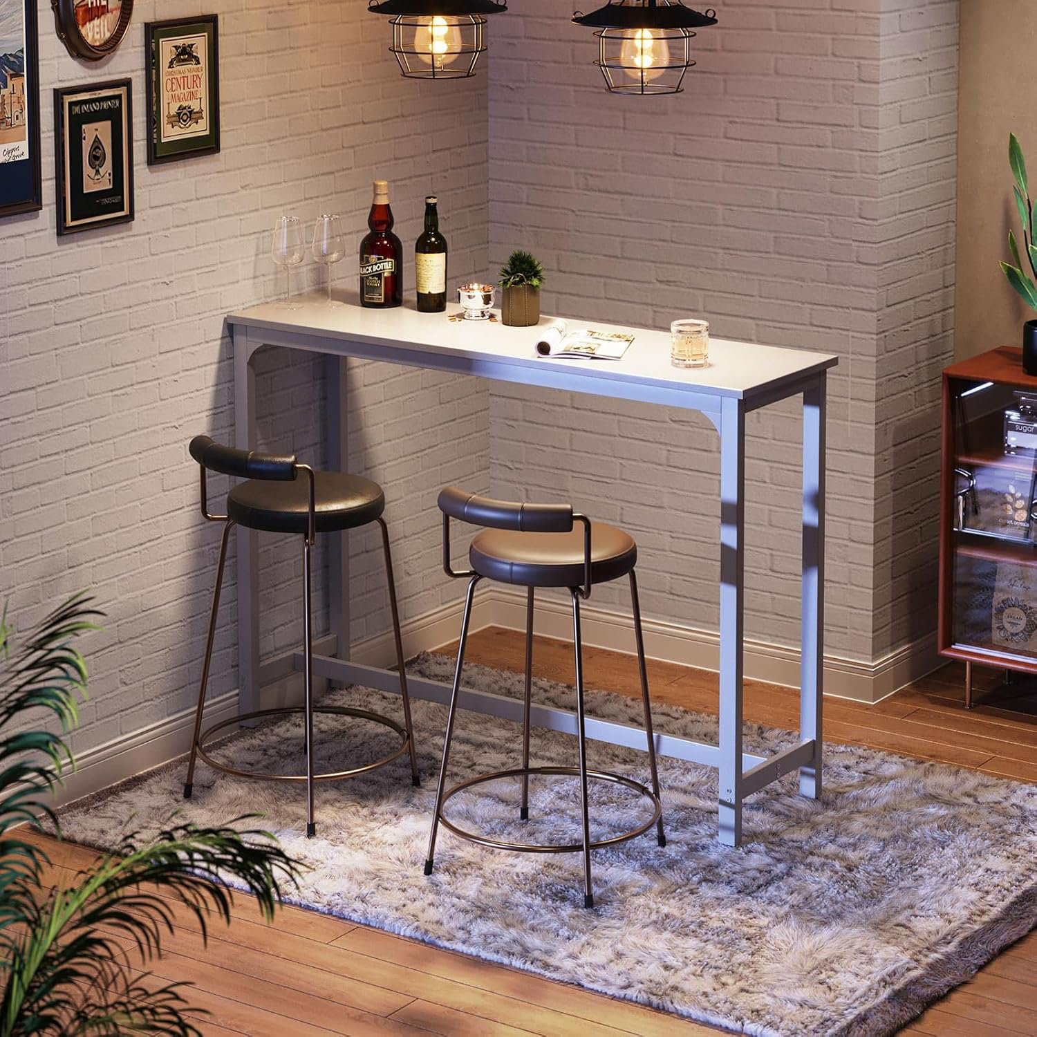 ATC CABINETS 55 Inch Bar Table, Bar Height Pub Table, Counter Height ...