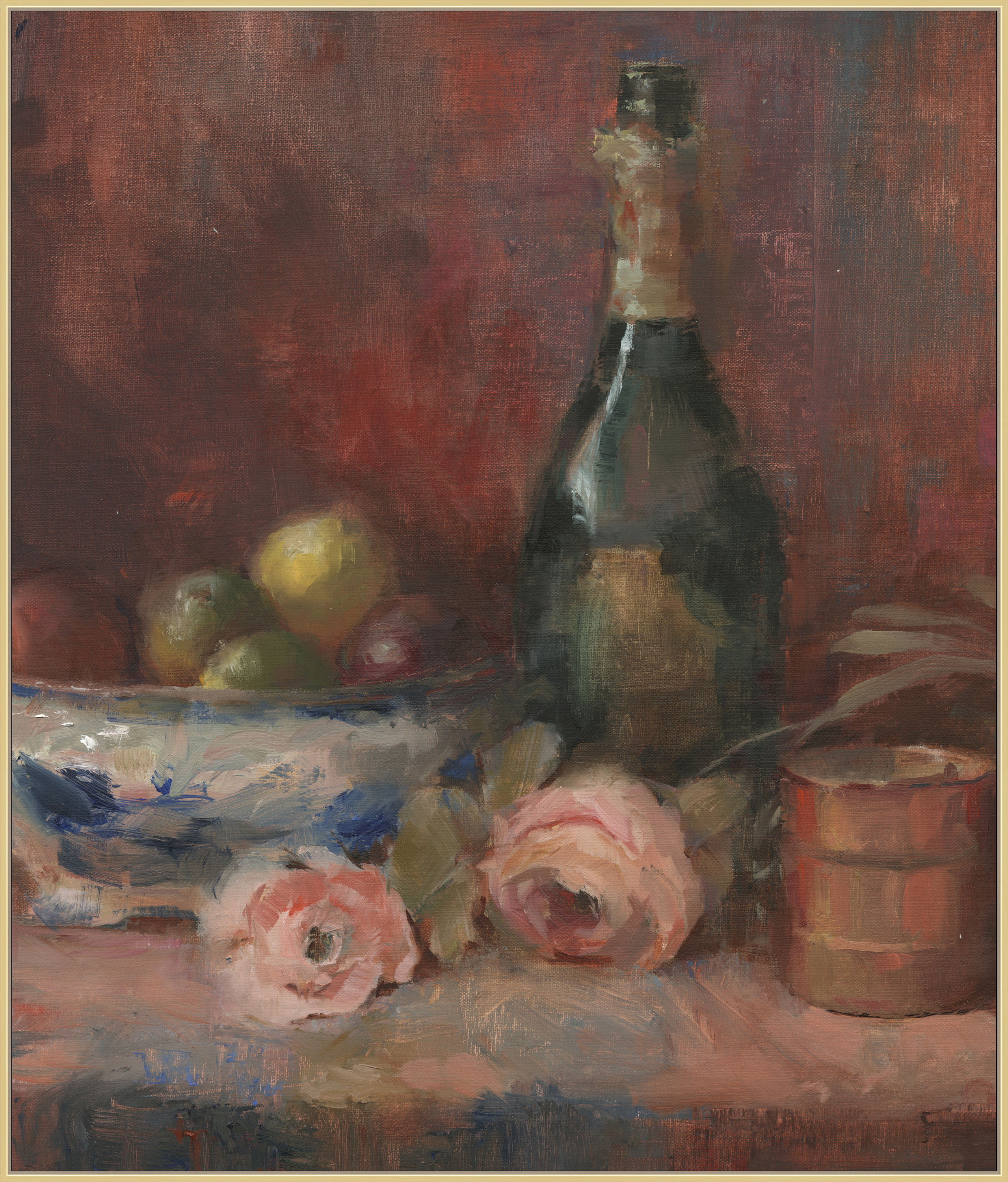 Wendover Art Group Still Life Study - Floater Frame Painting on Canvas ...