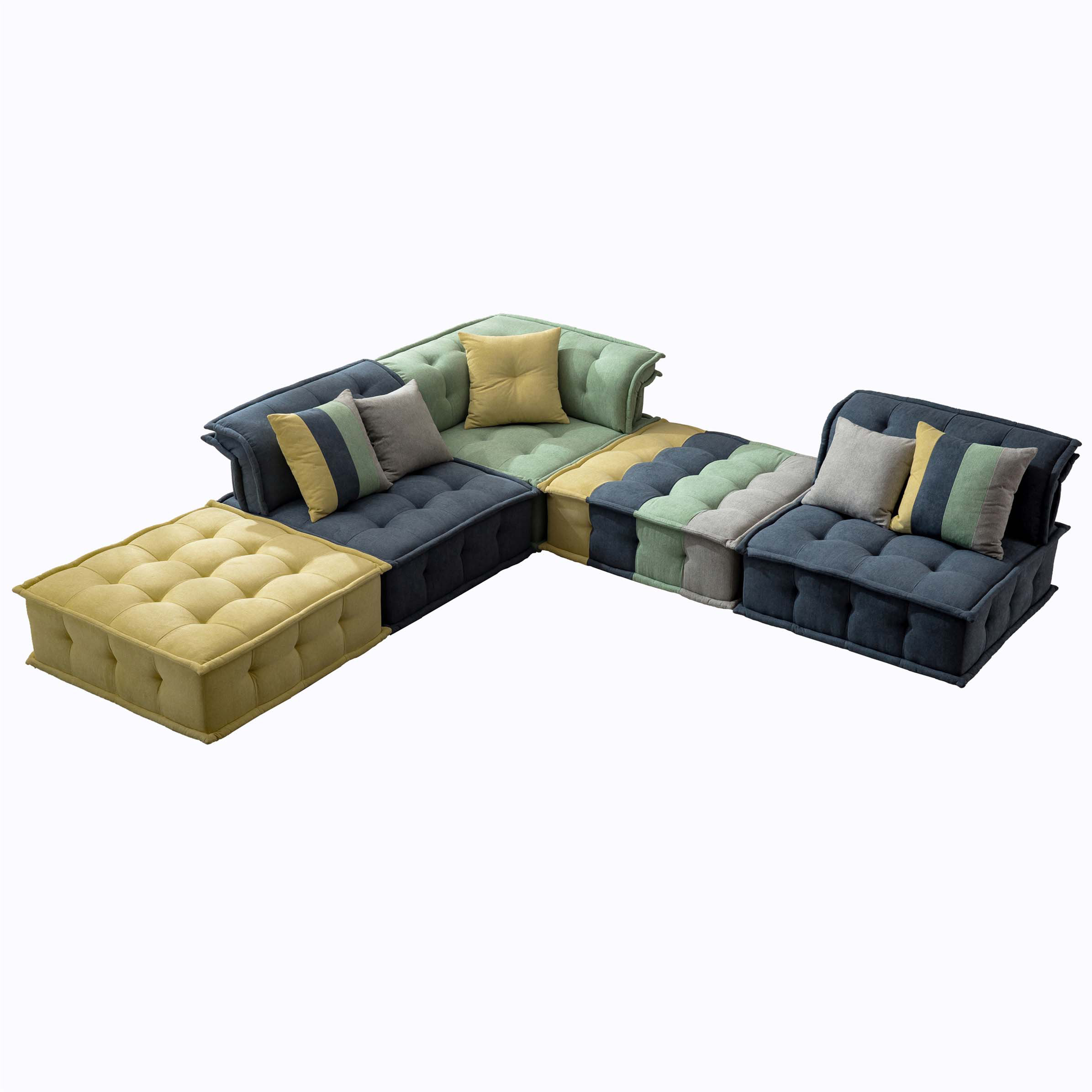 Hokku Designs Pekarcik 5 - Piece Velvet Sectional | Wayfair