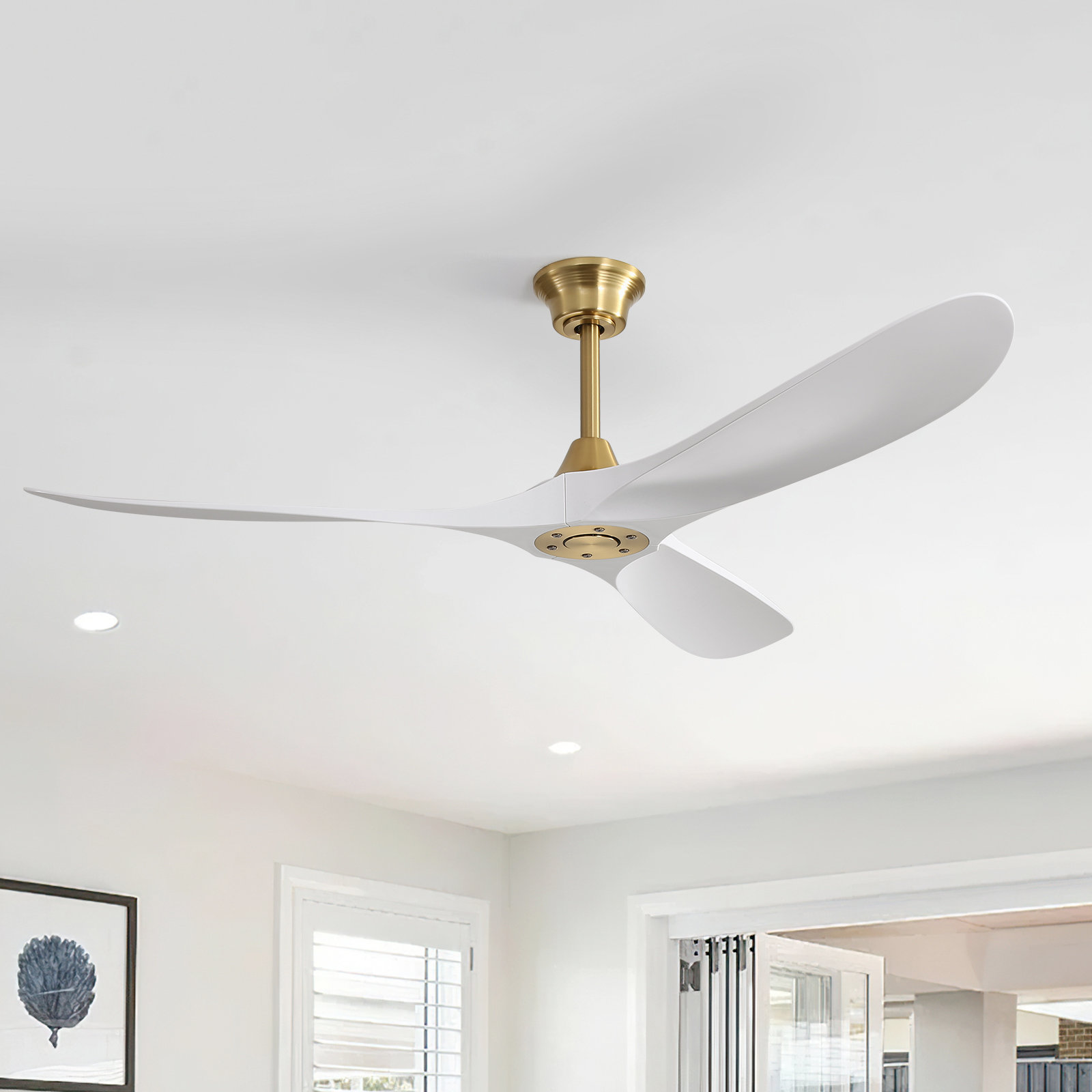 George Oliver Nicola 60" 3-Blade Modern Ceiling Fan With Remote Control ...