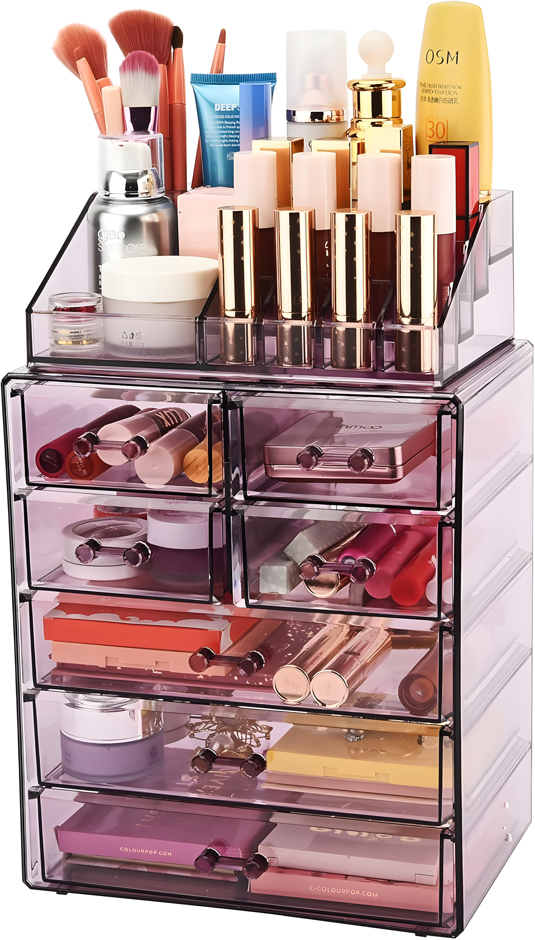 Hokku Designs Cosmetic Makeup And Jewelry Organizer With 7 Drawers ...