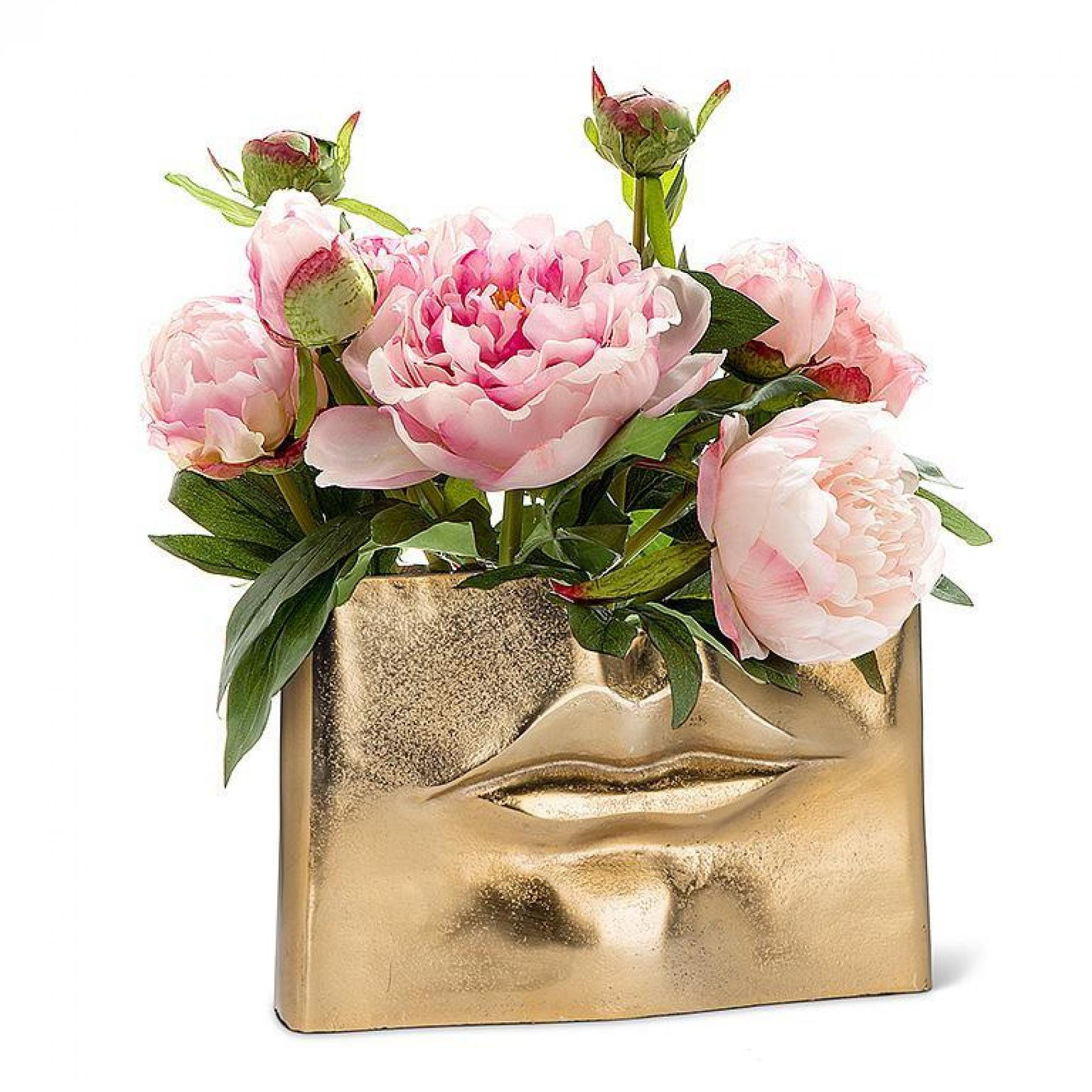 MDR Trading Inc. Gold Rectangle Lips Vase | Wayfair
