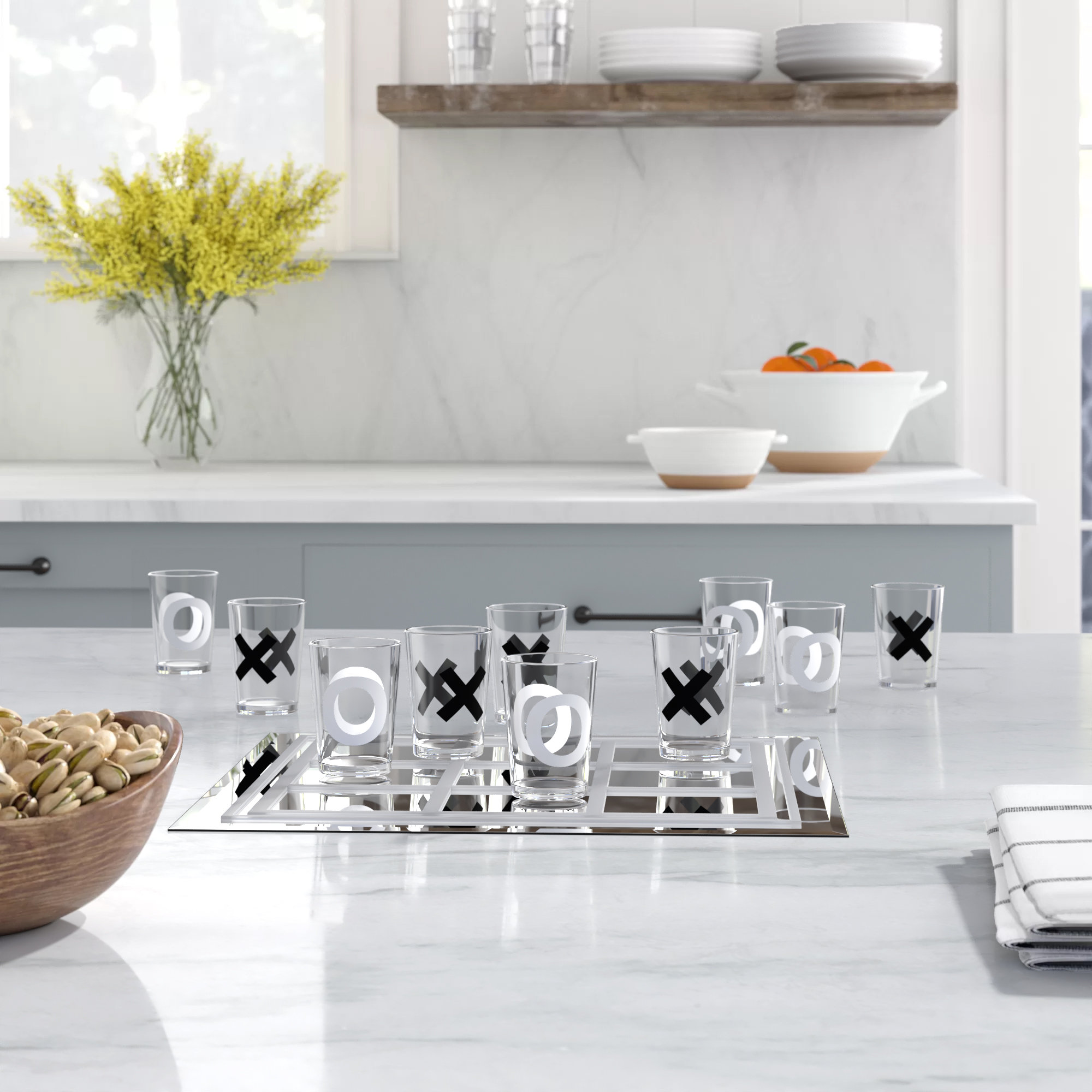 Winston Porter Larkins 11-Piece Glass Shooter Set & Reviews | Wayfair