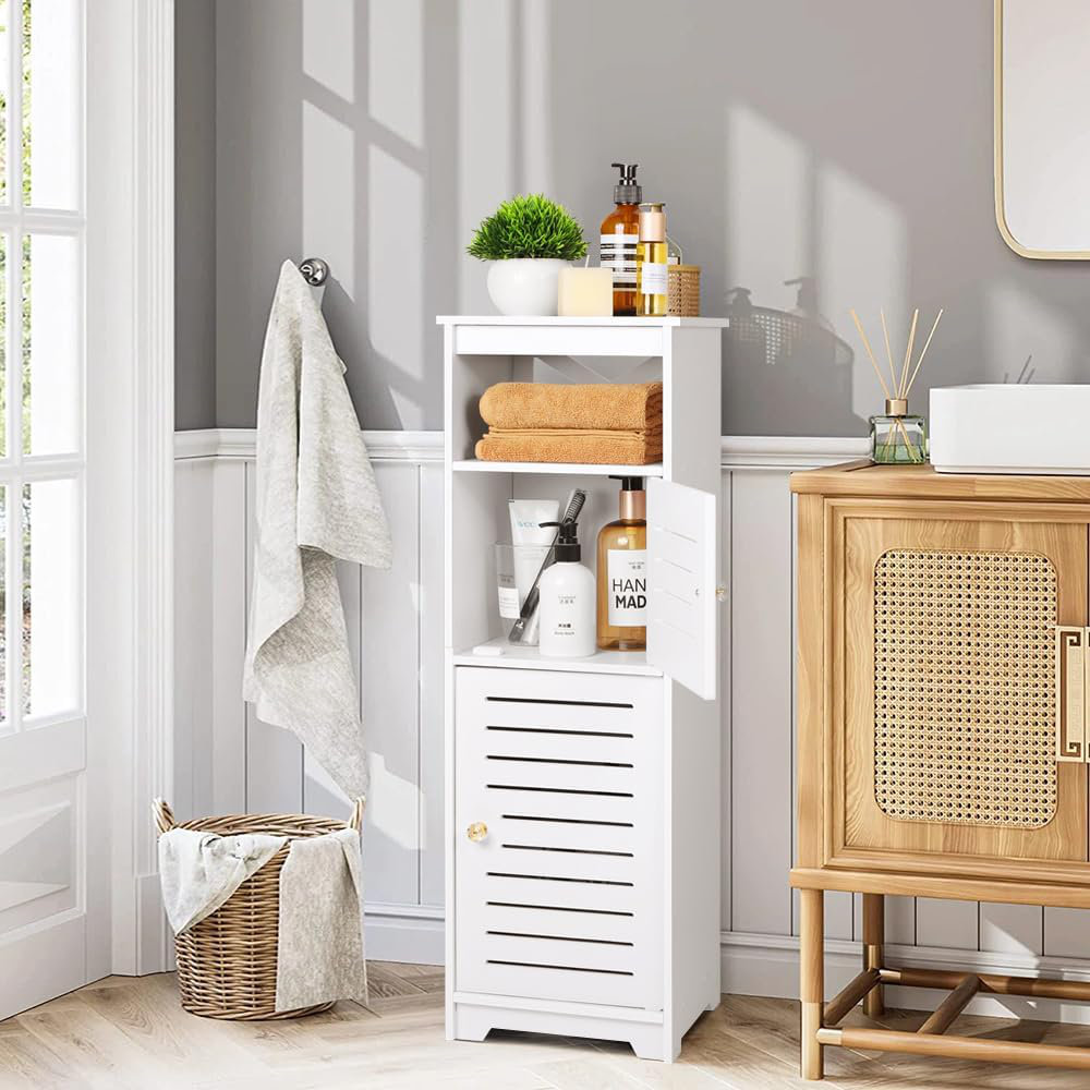 Ebern Designs Bathroom Storage Cabinet With 1 Tier Shelf And Double ...
