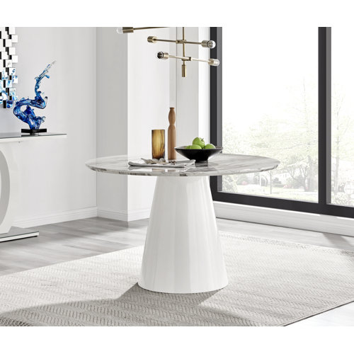 East Urban Home Tierra Statement Pedestal Round Dining Table - Luxury ...