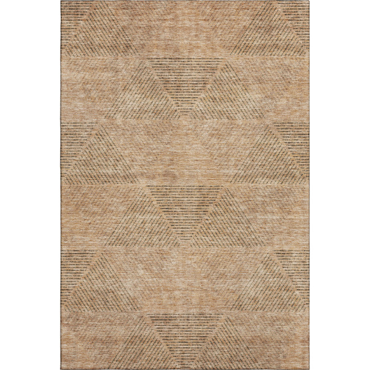 Bungalow Rose Premium Machine Washable Prisco Copper Rug | Wayfair