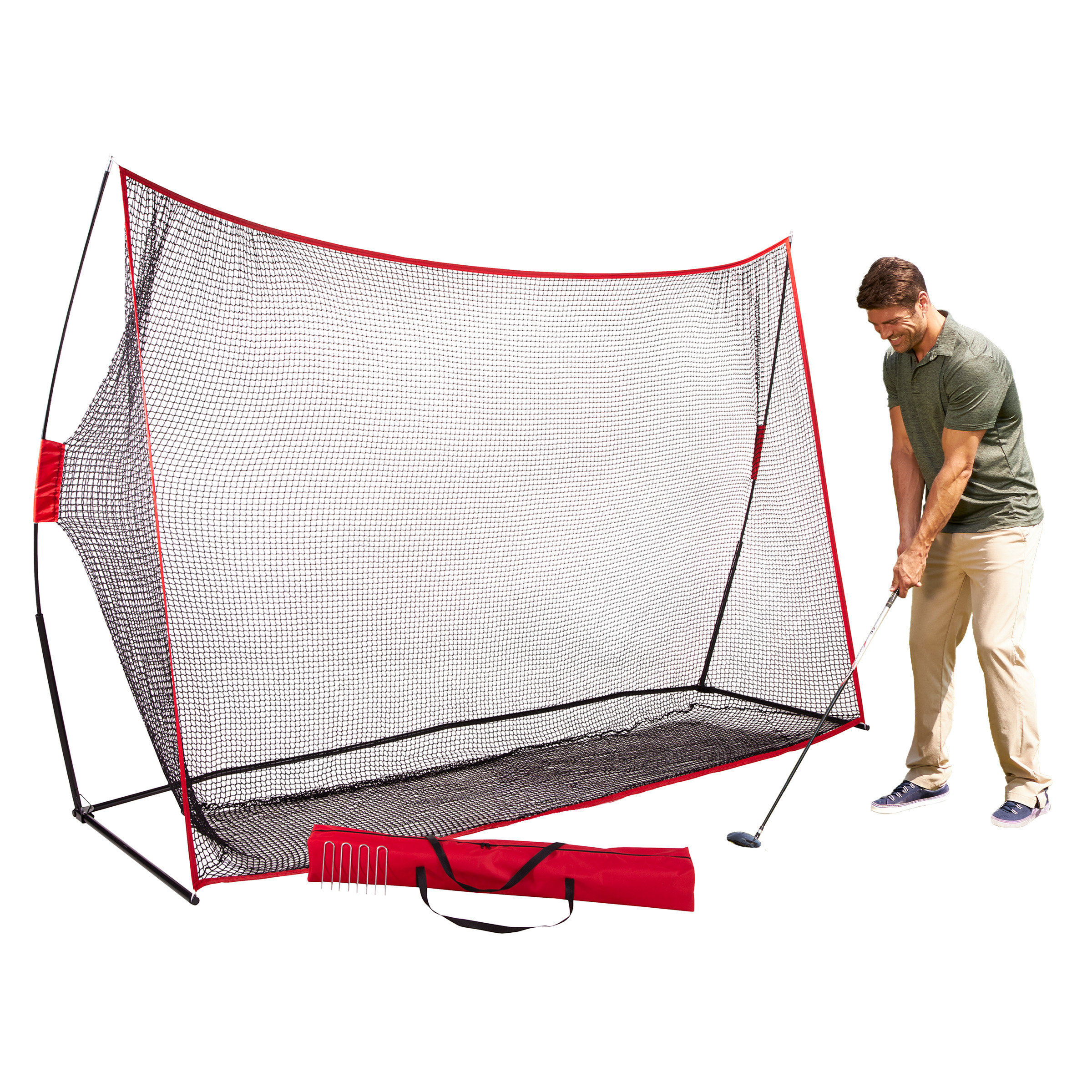 Wakeman Golf Net 10x7 ft - Portable Golf Practice Net with Carrying Bag ...