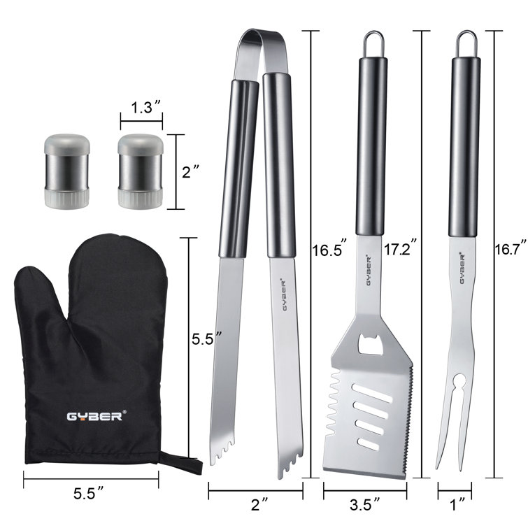 Gyber Stainless Steel Grilling Tool Set | Wayfair
