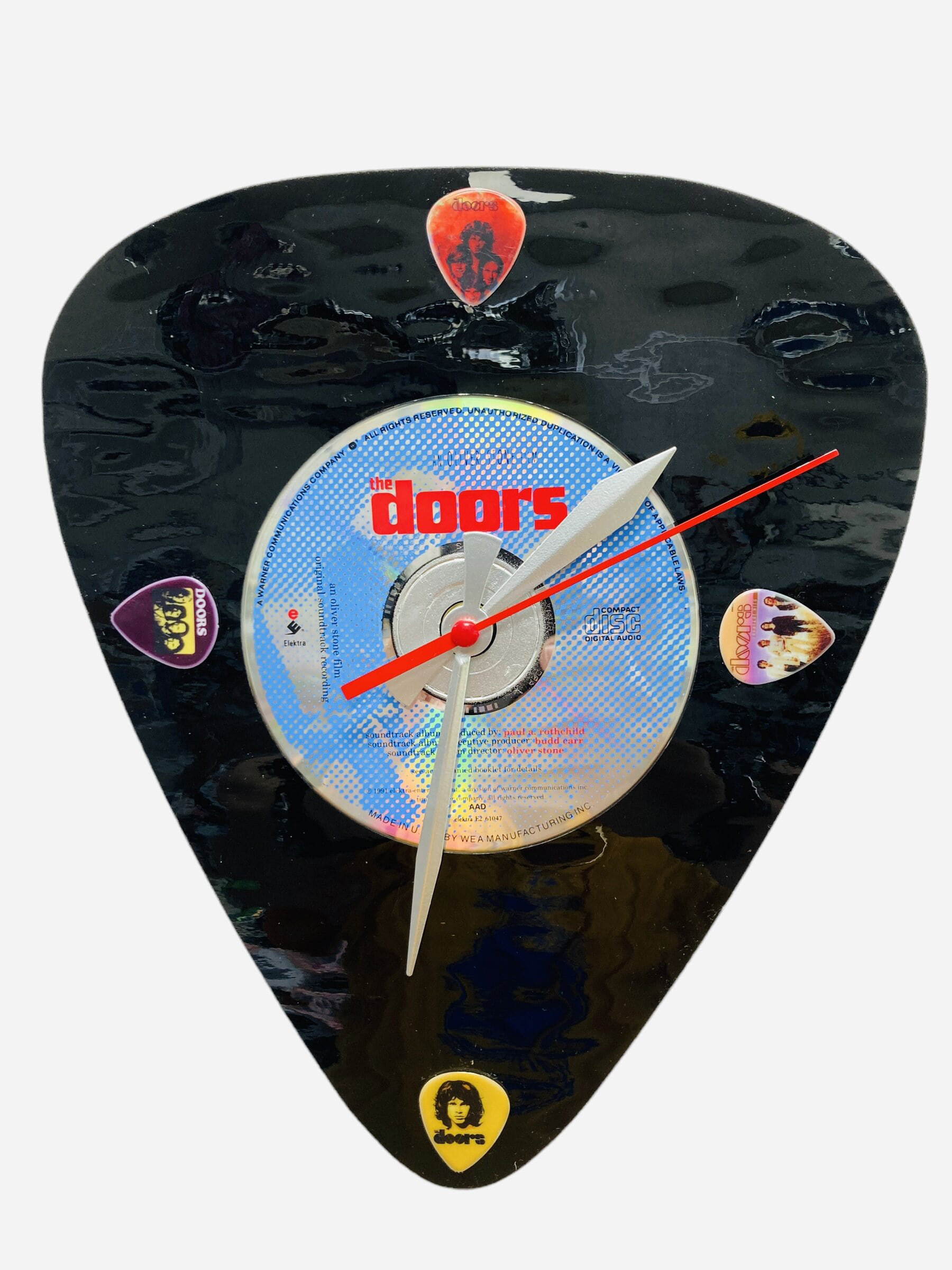Rocking The Clock The Doors Art Glass Guitar Pick wall Clock - Wayfair ...