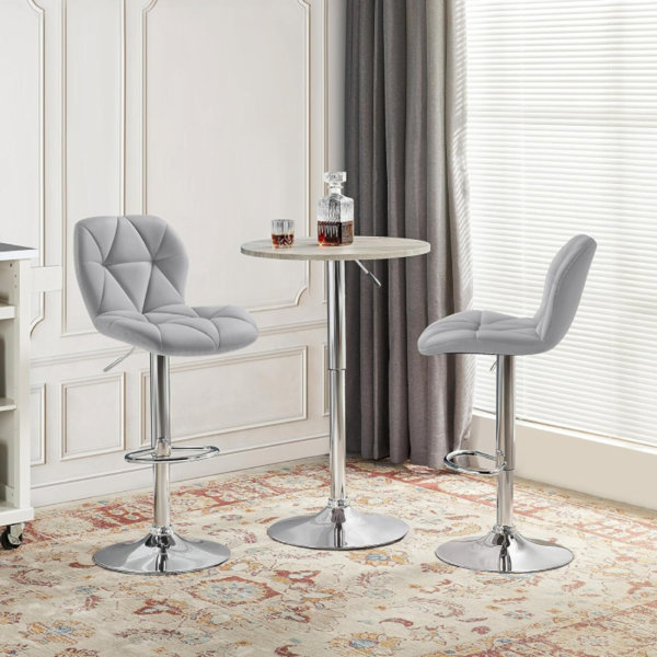 Ivy Bronx COCKTAIL STOOLS WITH HEIGHT-ADJUSTABLE BACKREST | Wayfair