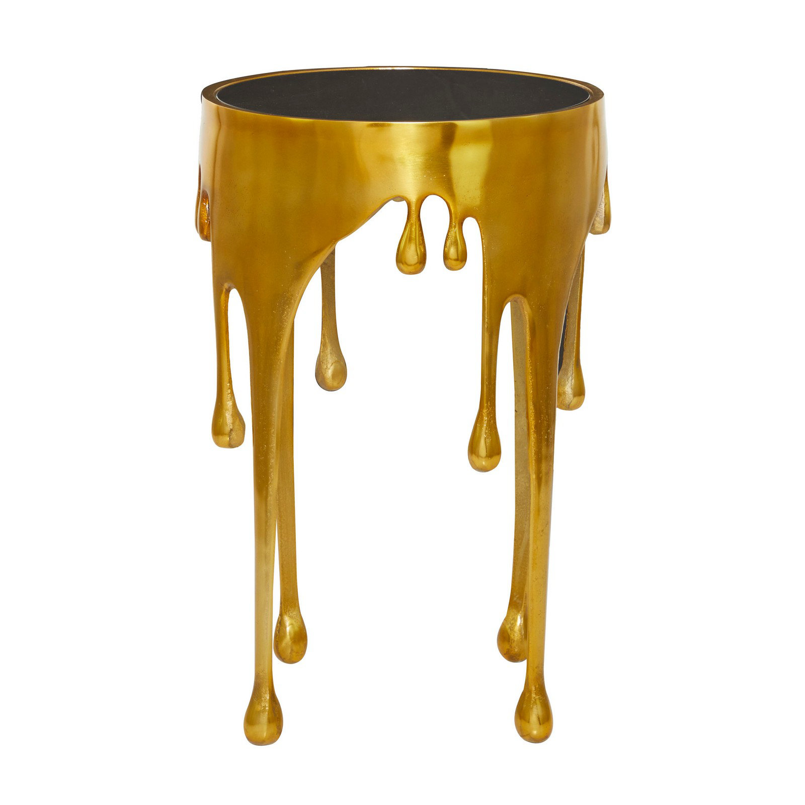 Ivy Bronx Kolwyck Melting Drip Side End Accent Table with Glass ...