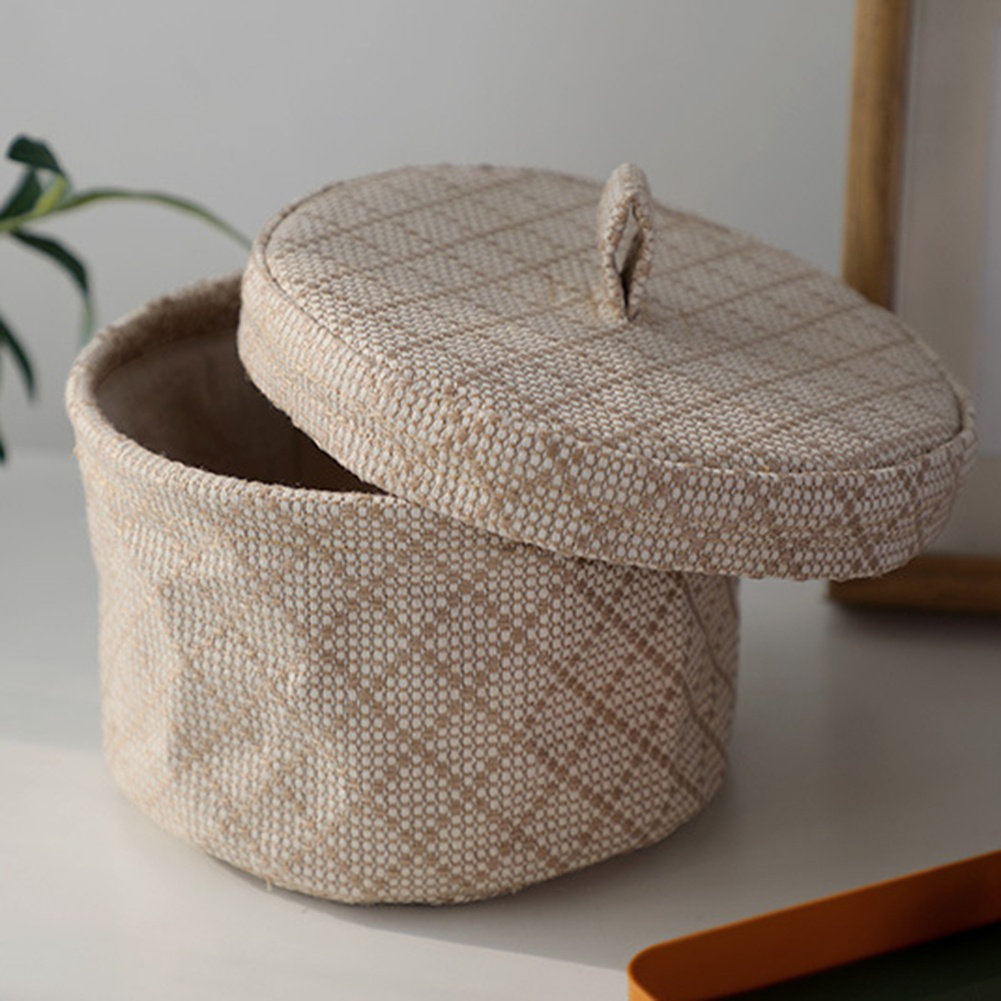 Beachcrest Home™ 1 Piece Multi-Purpose Storage Basket with Woven Lid ...