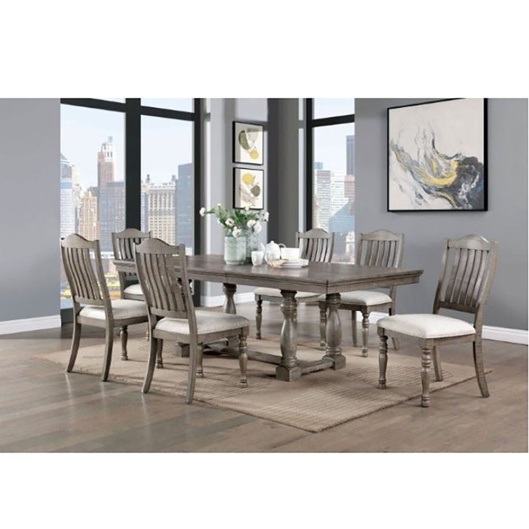 Rosalind Wheeler Braderick 7 - Piece Extendable Trestle Dining Set ...
