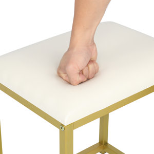 Willa Arlo™ Interiors Zeppelin Iron Vanity Stool & Reviews | Wayfair