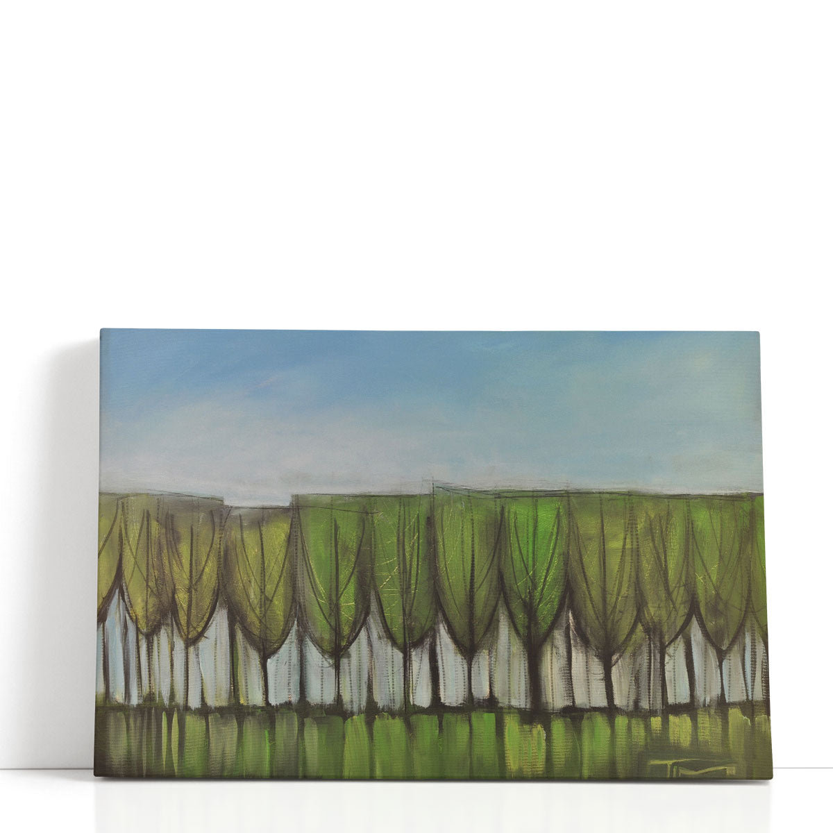Millwood Pines Wineglass Treeline - Canvas Print Wall Art | Wayfair