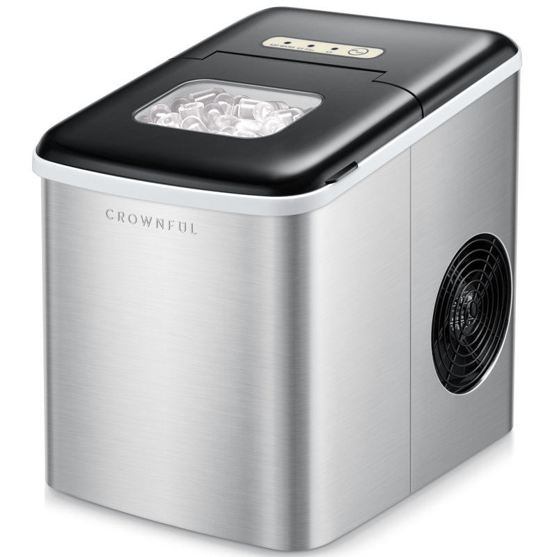 Crownful Ice Maker Machine For Countertop, 9 Ice Cubes Ready In 7 ...