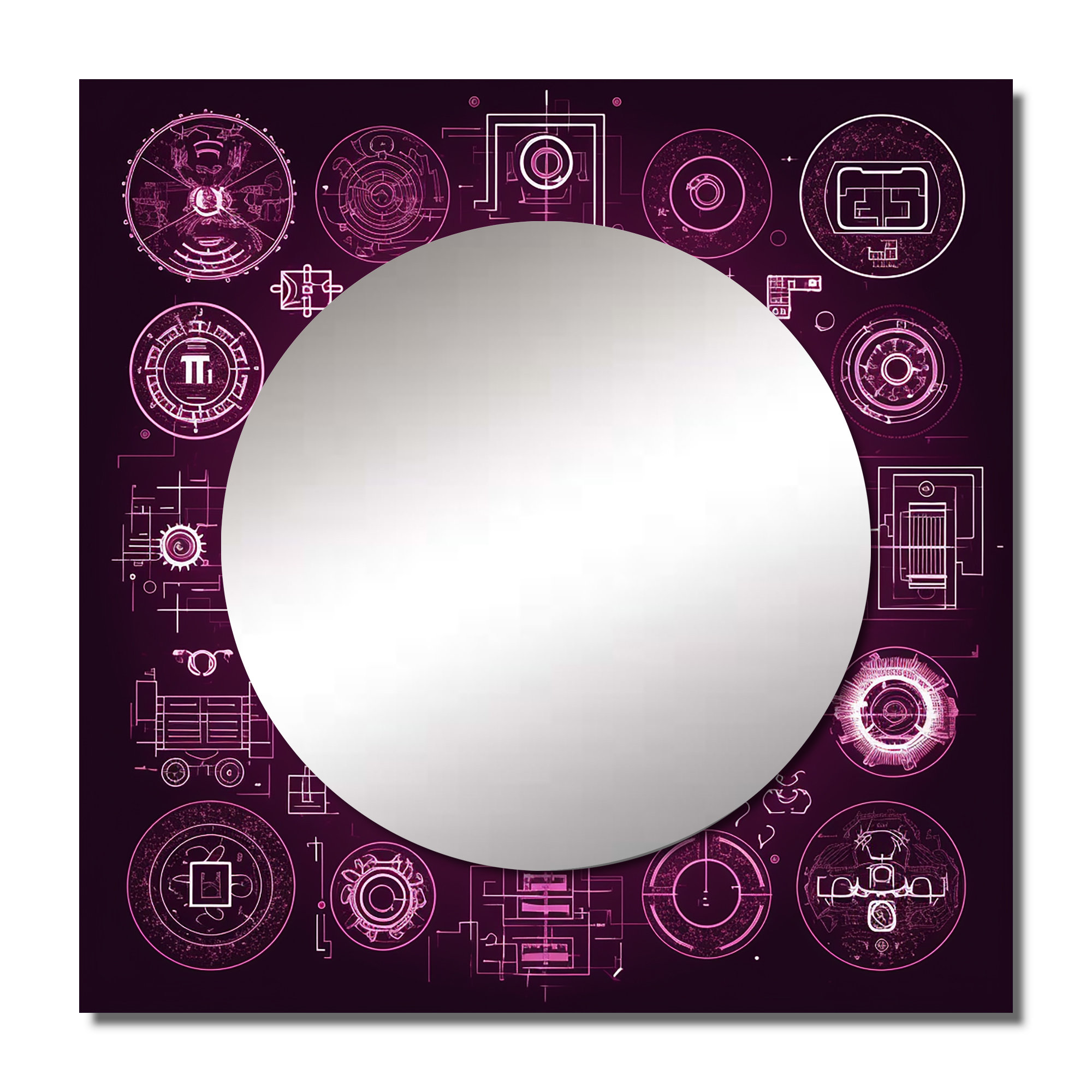 East Urban Home Marriam - Christianism Square Living Room Wall Mirror ...