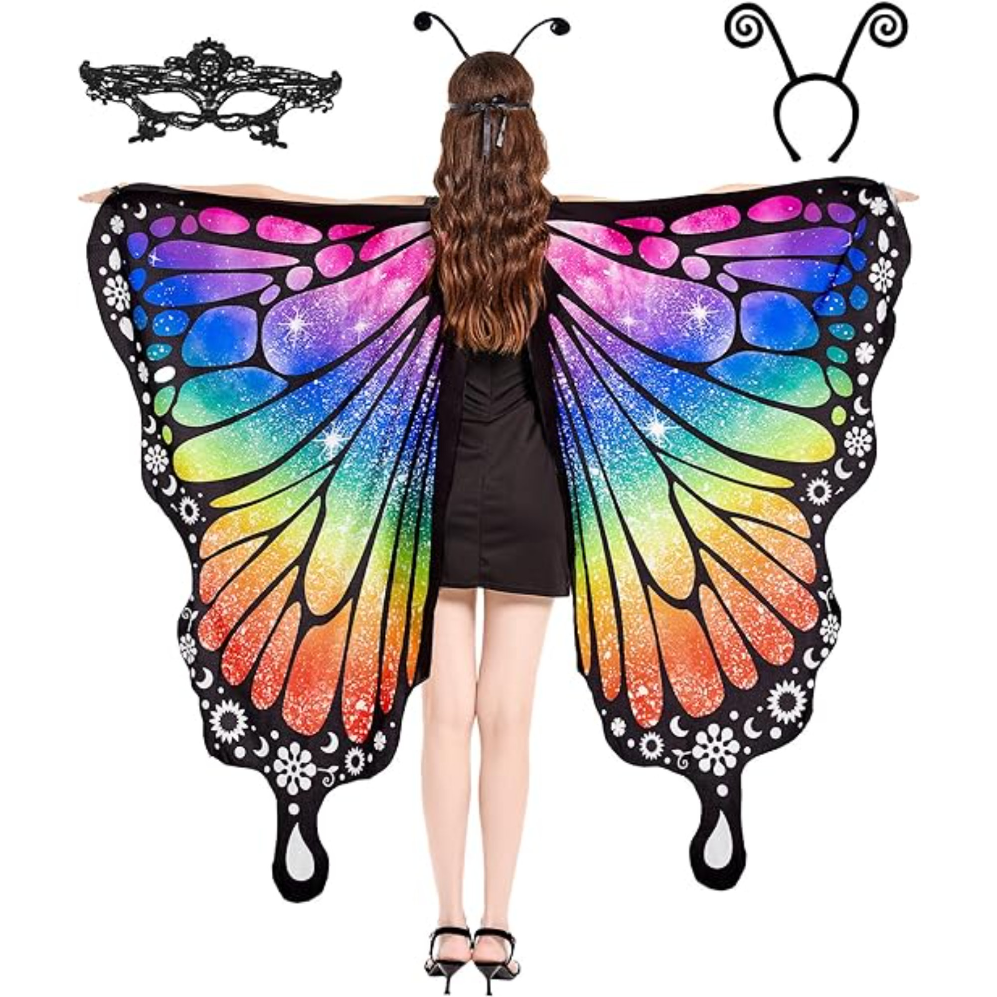 The Holiday Aisle® Halloween Butterfly Costume For Women - Adult Wings ...