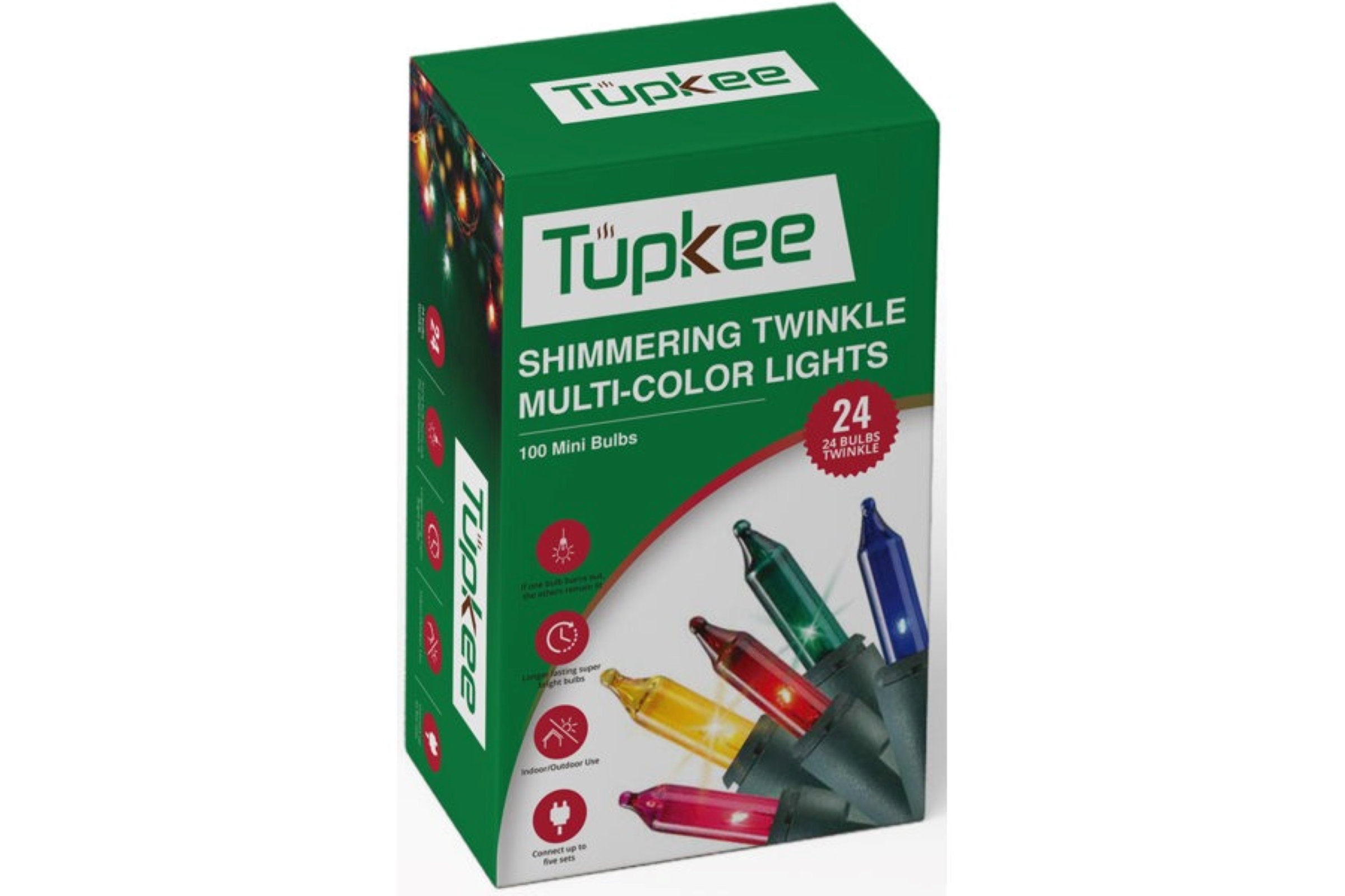 Tupkee Christmas Random Shimmering Twinkle Lights - 24 Of 100 Lights ...