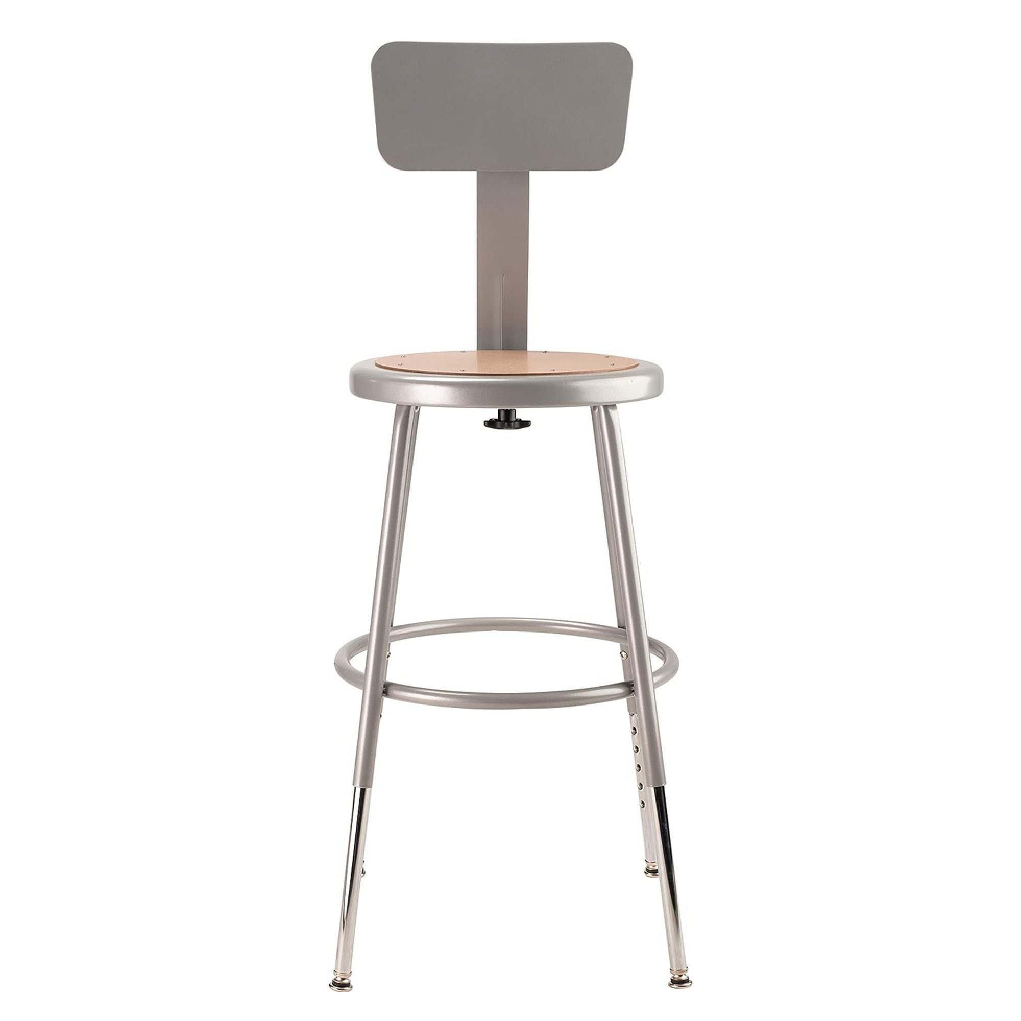 National Public Seating 6200 Series Adjustable Stool with Backrest ...